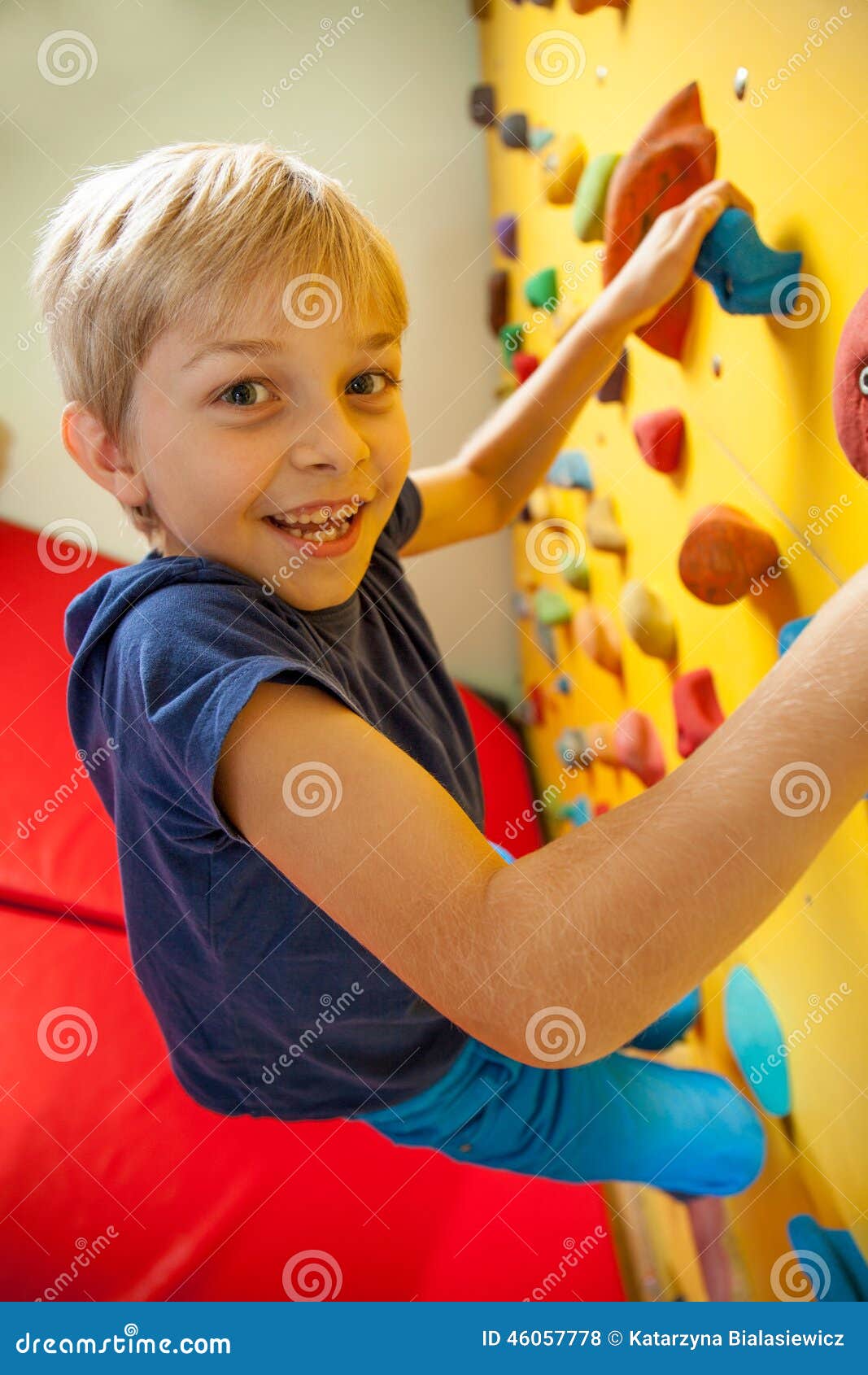 Happy Boy Climbing In Adventure Park Stock Photo | CartoonDealer.com ...