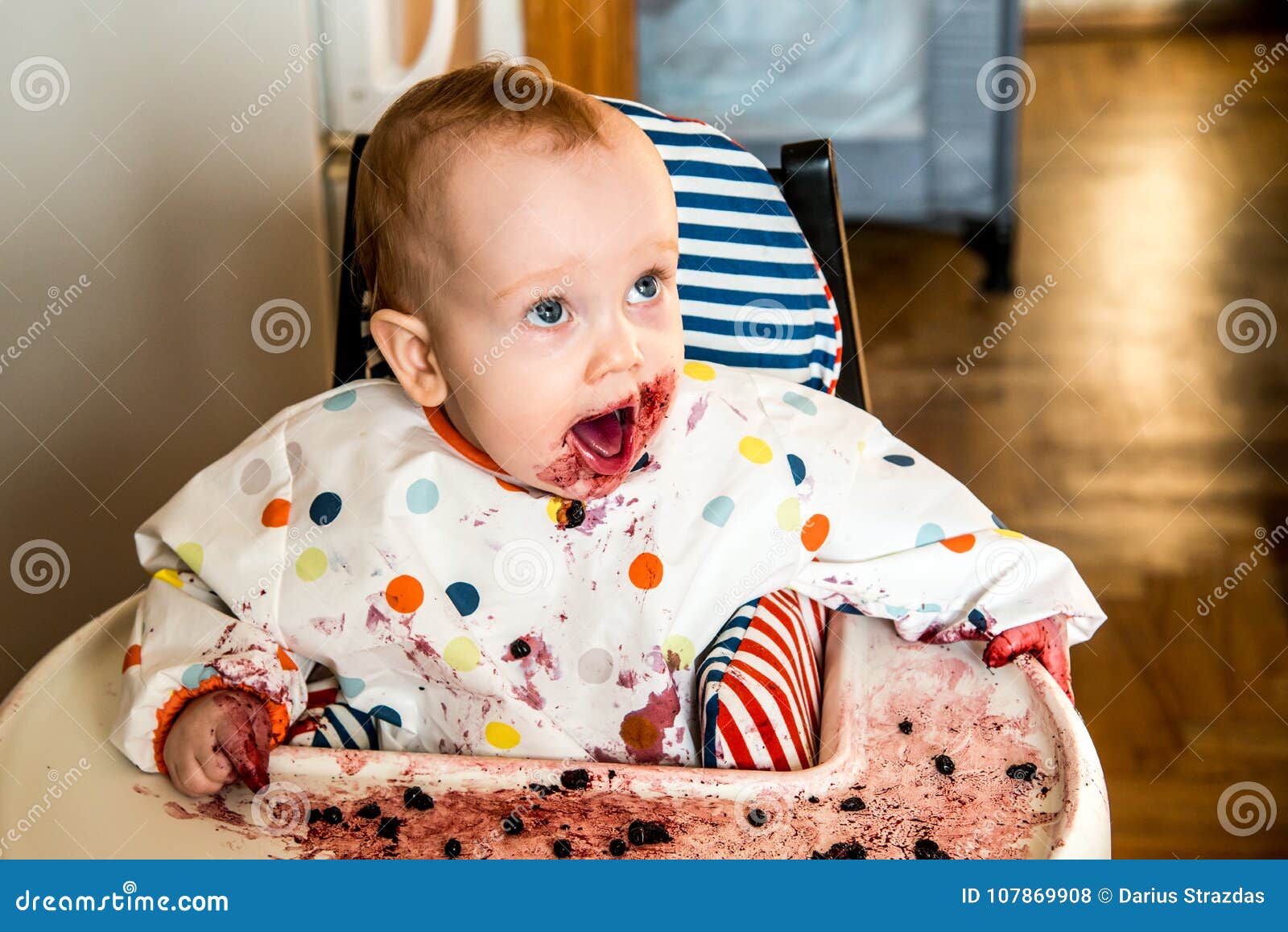 Happy boy eating stock photo. Image of berry, beautiful - 107869908