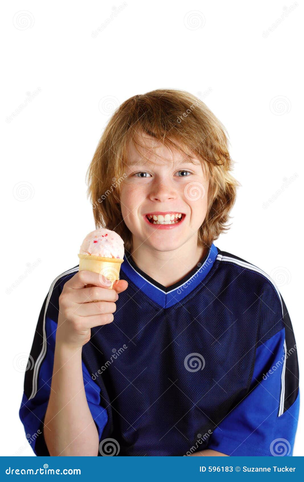 Happy Boy eating ice cream stock image. Image of delicious - 596183