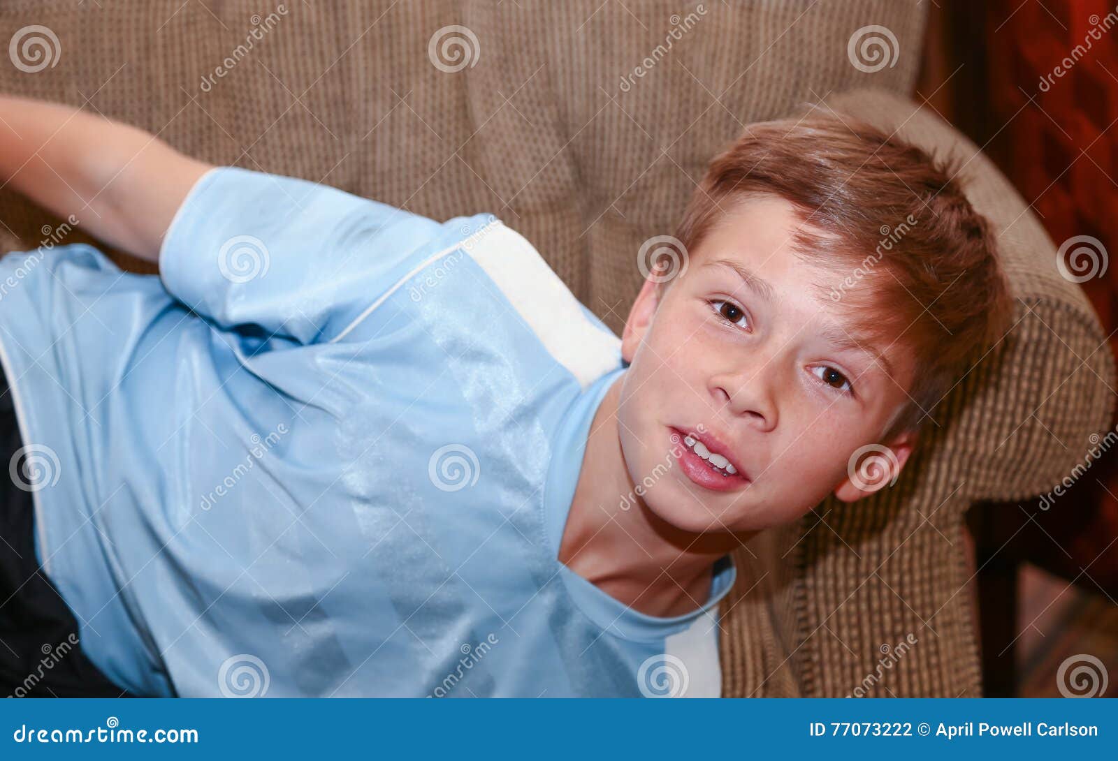 Happy Boy stock photo. Image of smiling, falling, chair - 77073222