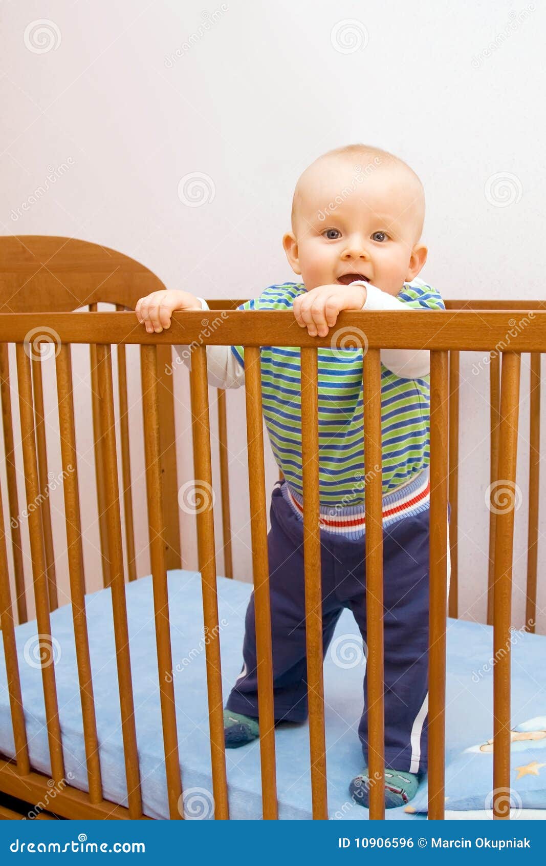 Happy boy first stand stock photo. Image of stand, caucasian - 10906596