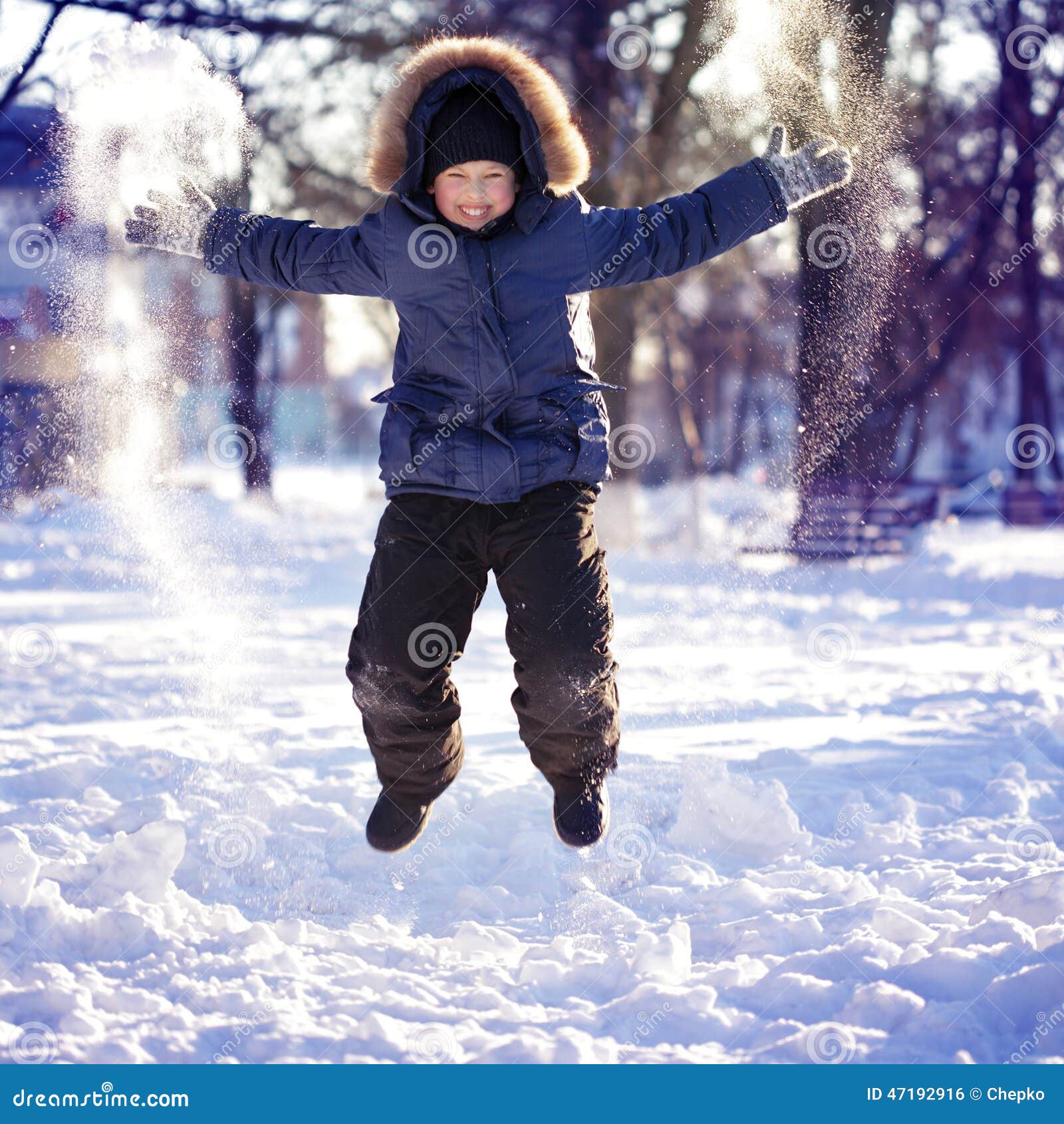 Happy boy jump outdoors stock photo. Image of actions - 47192916