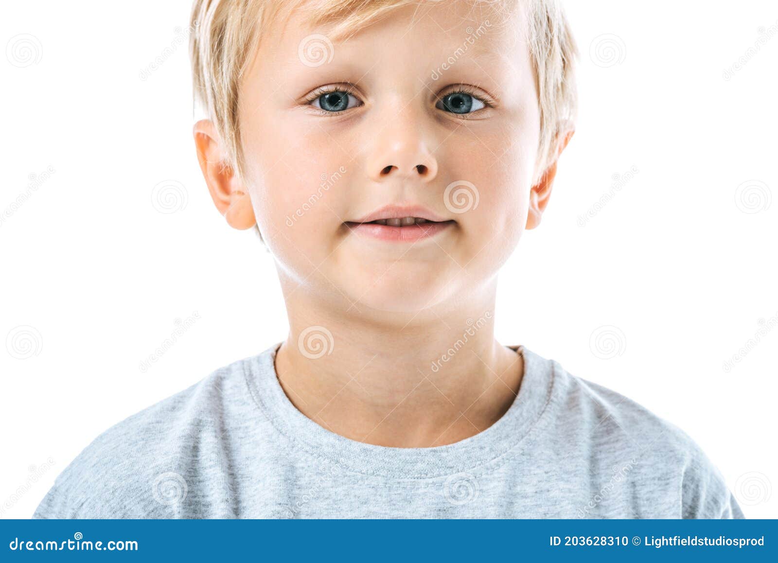 Happy and Boy Looking at Camera Stock Photo - Image of cute, smiling ...