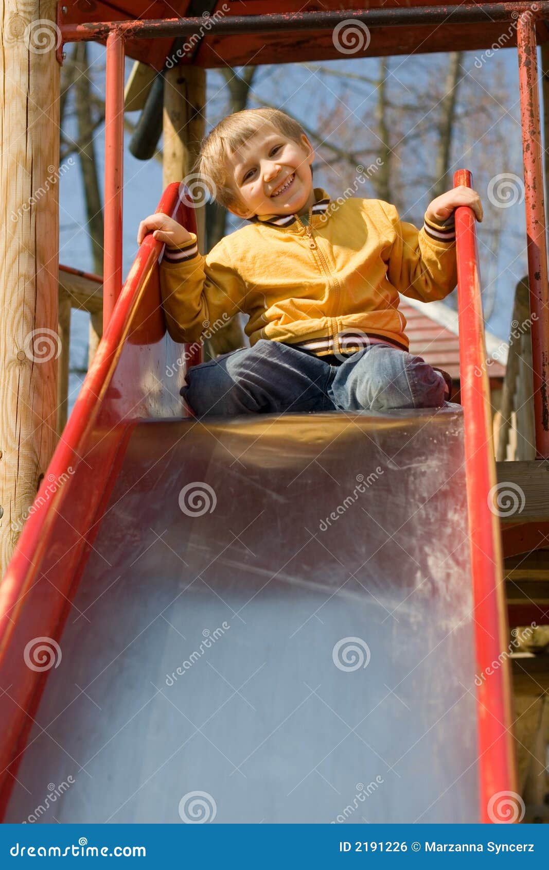 Happy Boy at Playground stock photo. Image of elementary - 2191226