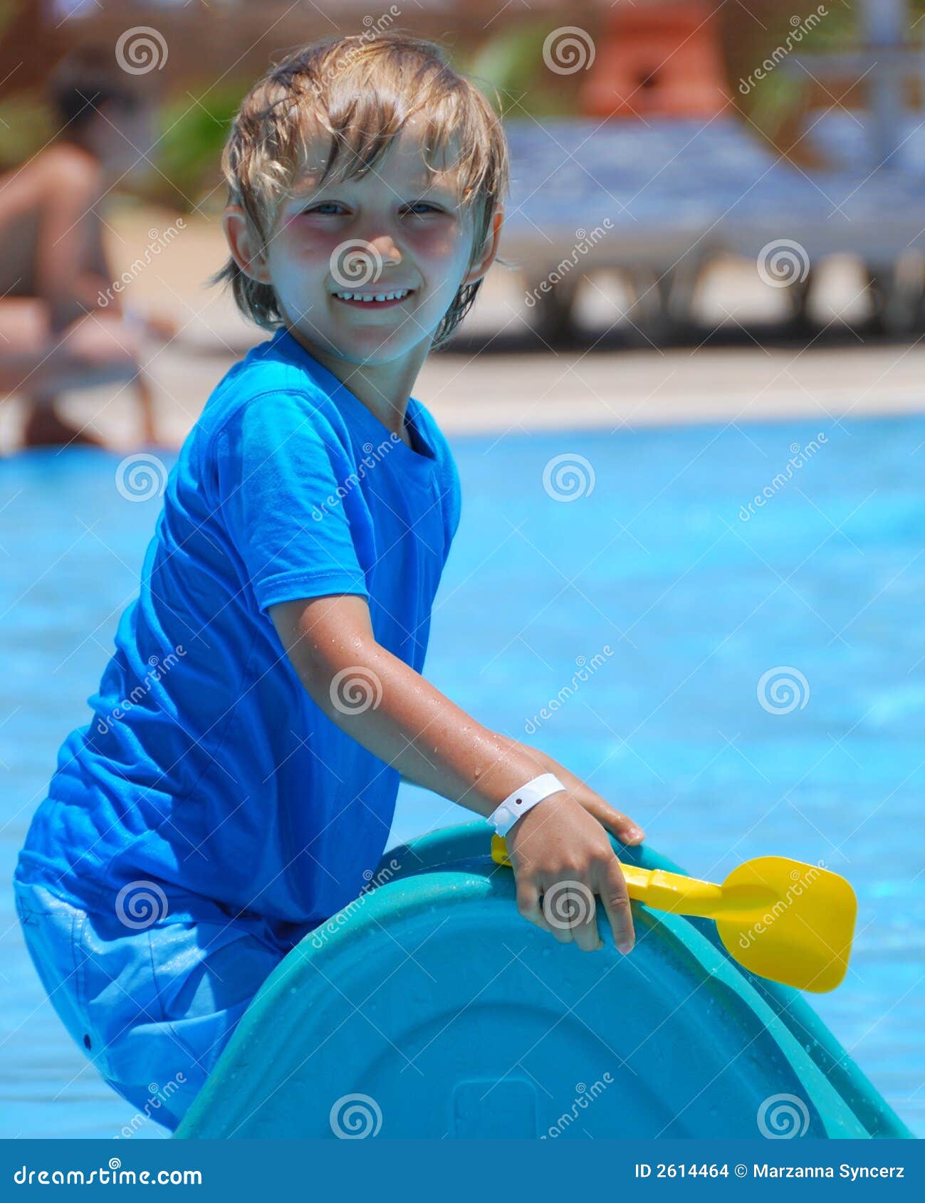 Happy boy in pool stock photo. Image of happiness, recreation - 2614464