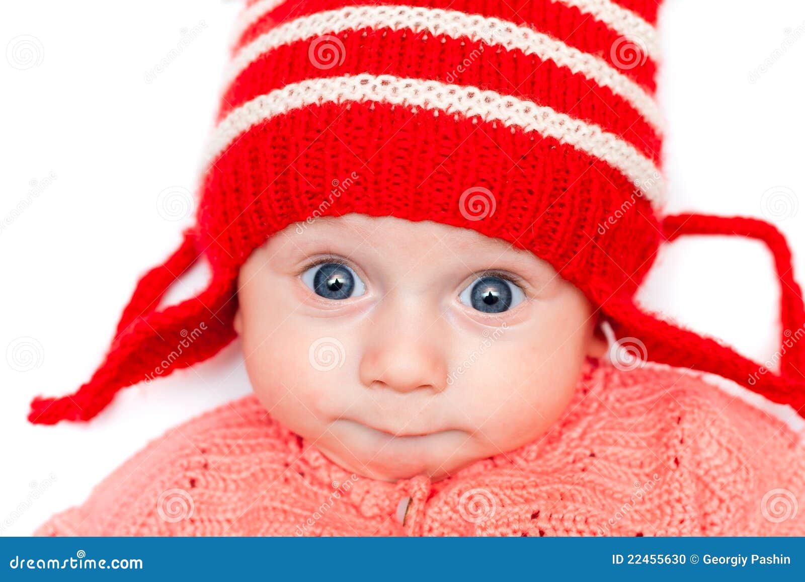 Happy boy in red hat stock photo. Image of serene, holiday - 22455630
