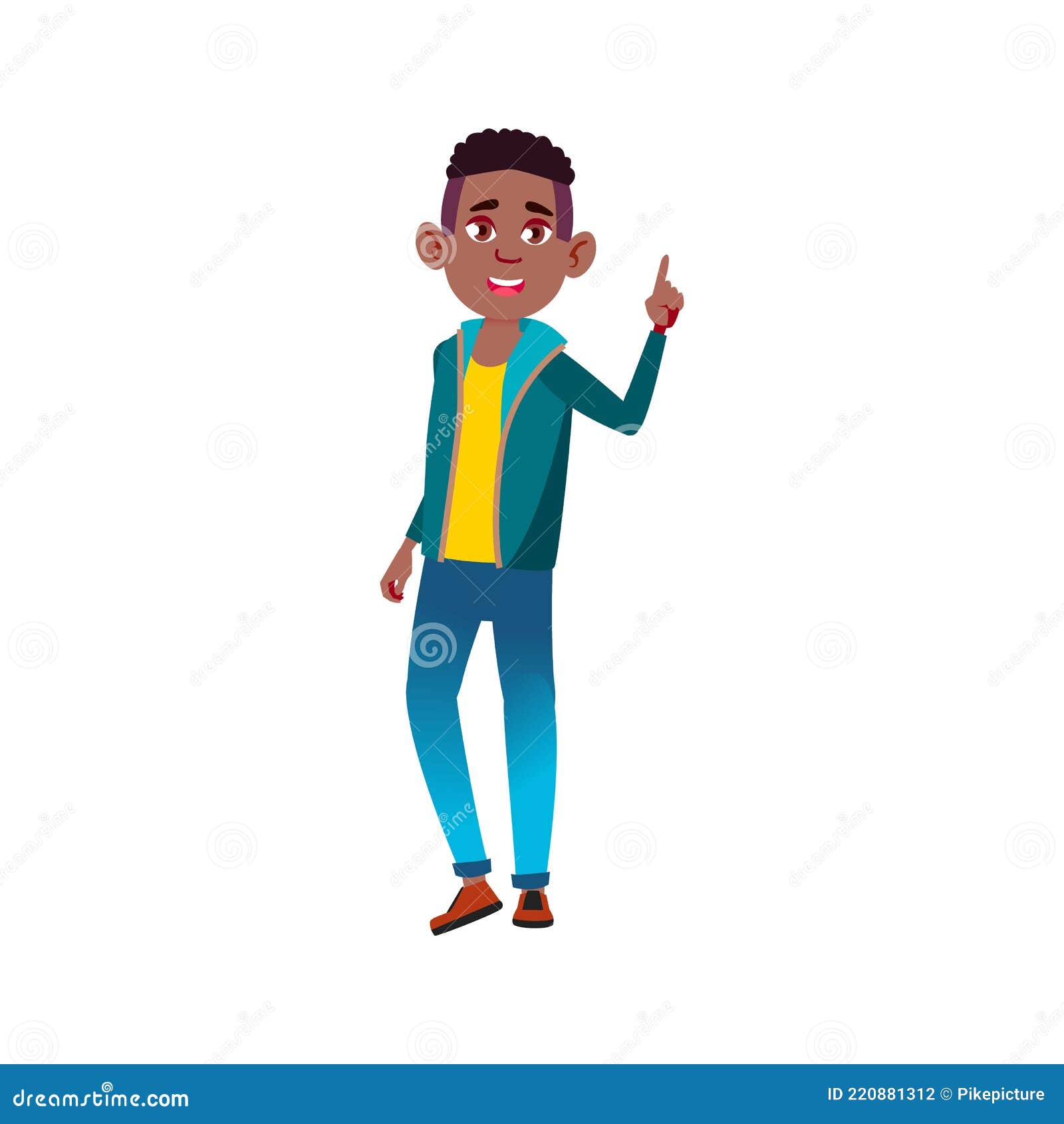 Happy Boy Remembering Answer Cartoon Vector Stock Vector - Illustration ...