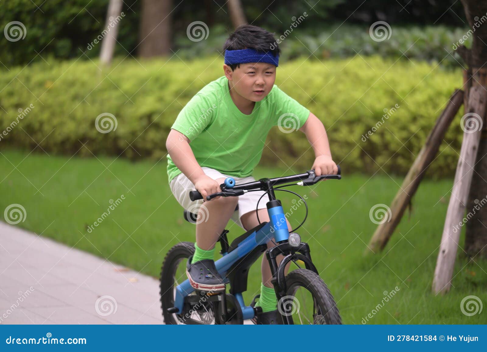 Happy Boy Ride on a Bicycle Stock Photo - Image of bicycle, happy ...