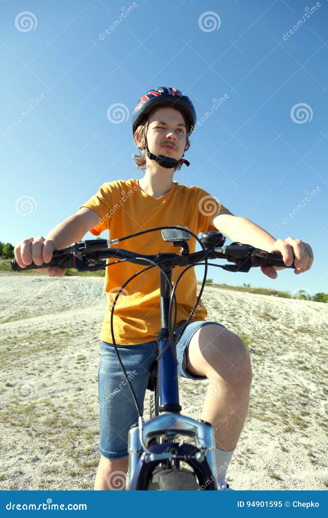 Happy Boy Ride Bikes Outdoors Stock Image - Image of friendship ...