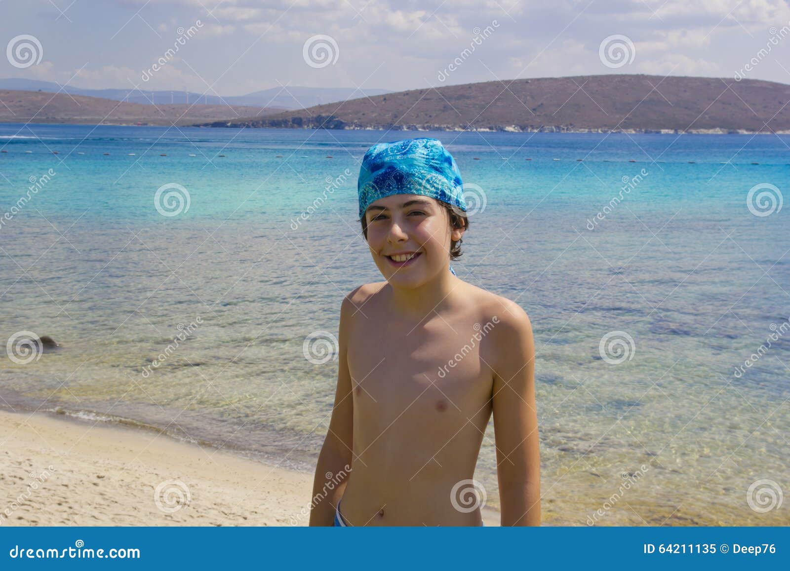 Happy boy at the sea stock image. Image of teenagers - 64211135