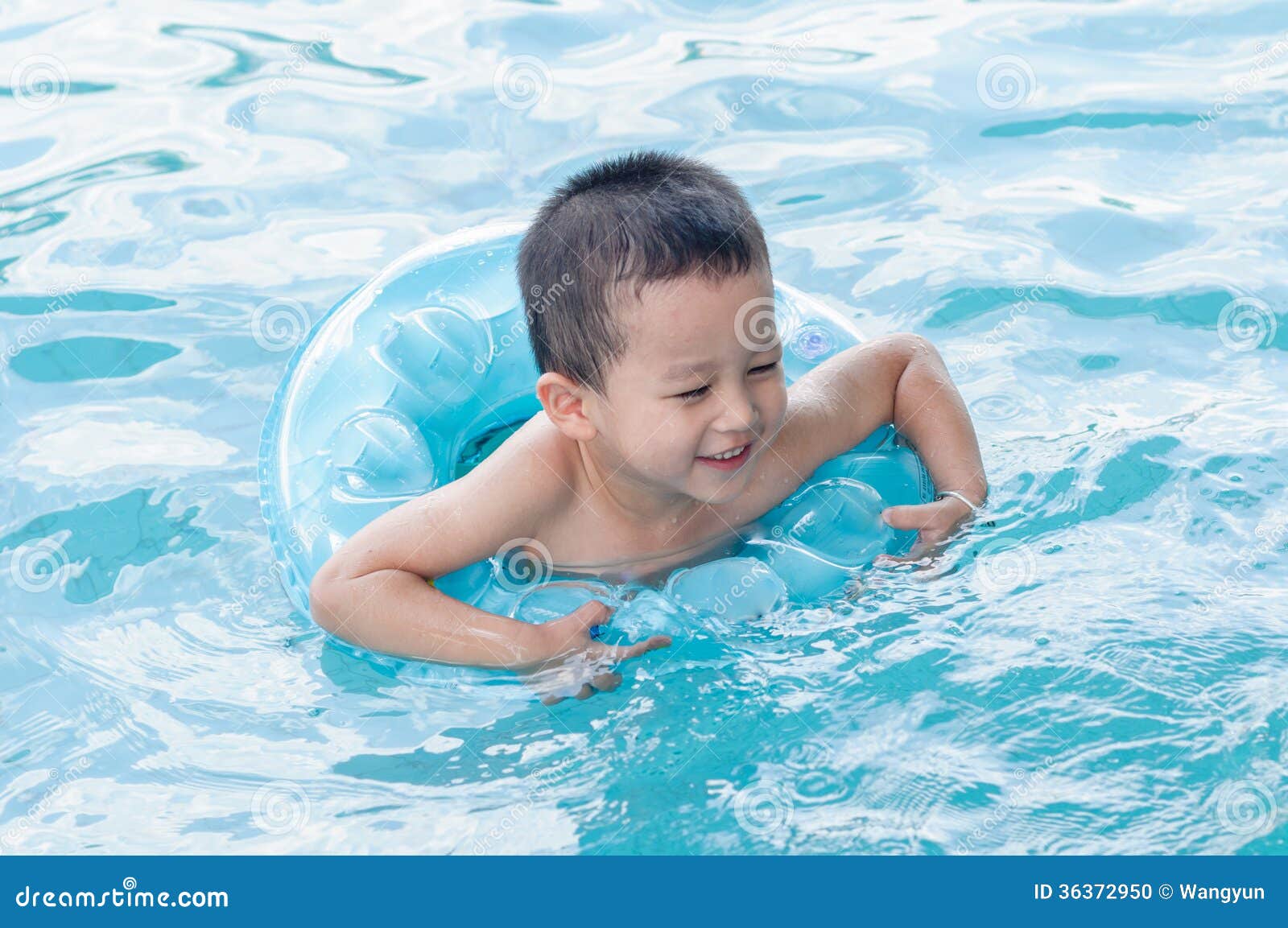 Happy Boy Swimming in the Pool Stock Photo - Image of heat, lifestyles ...