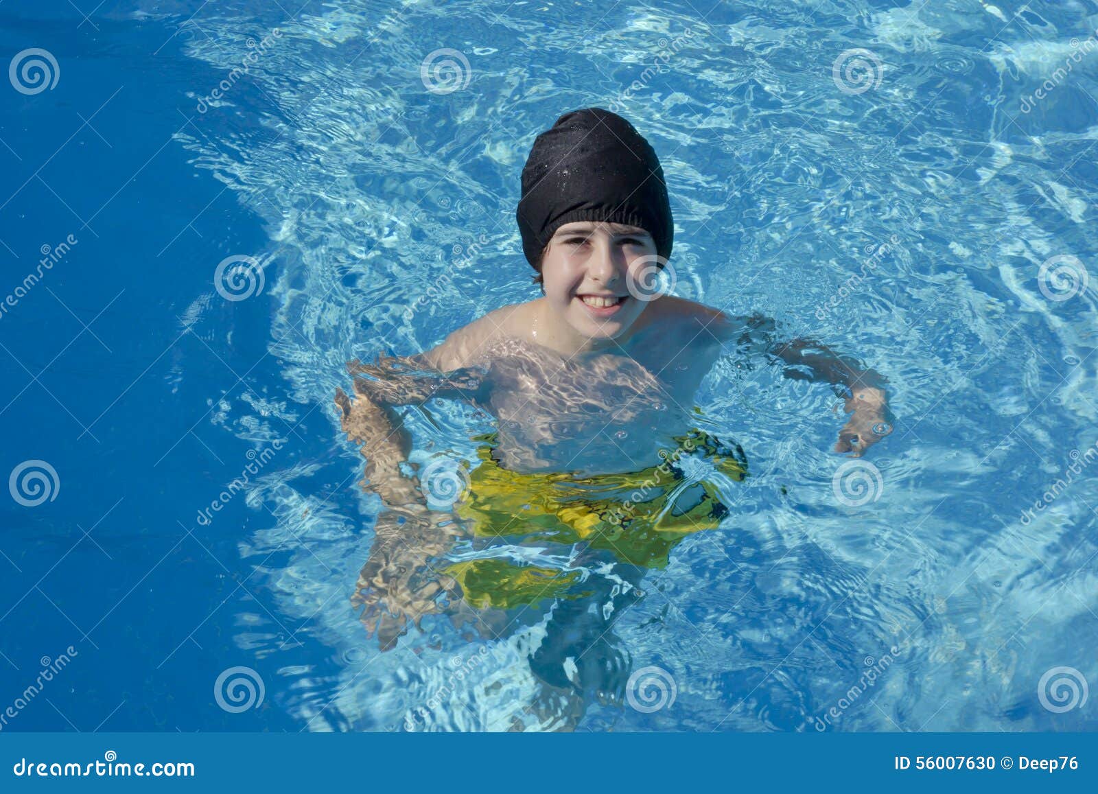Happy Boy is in the Swimming Pool Stock Photo - Image of sunny, smiling ...