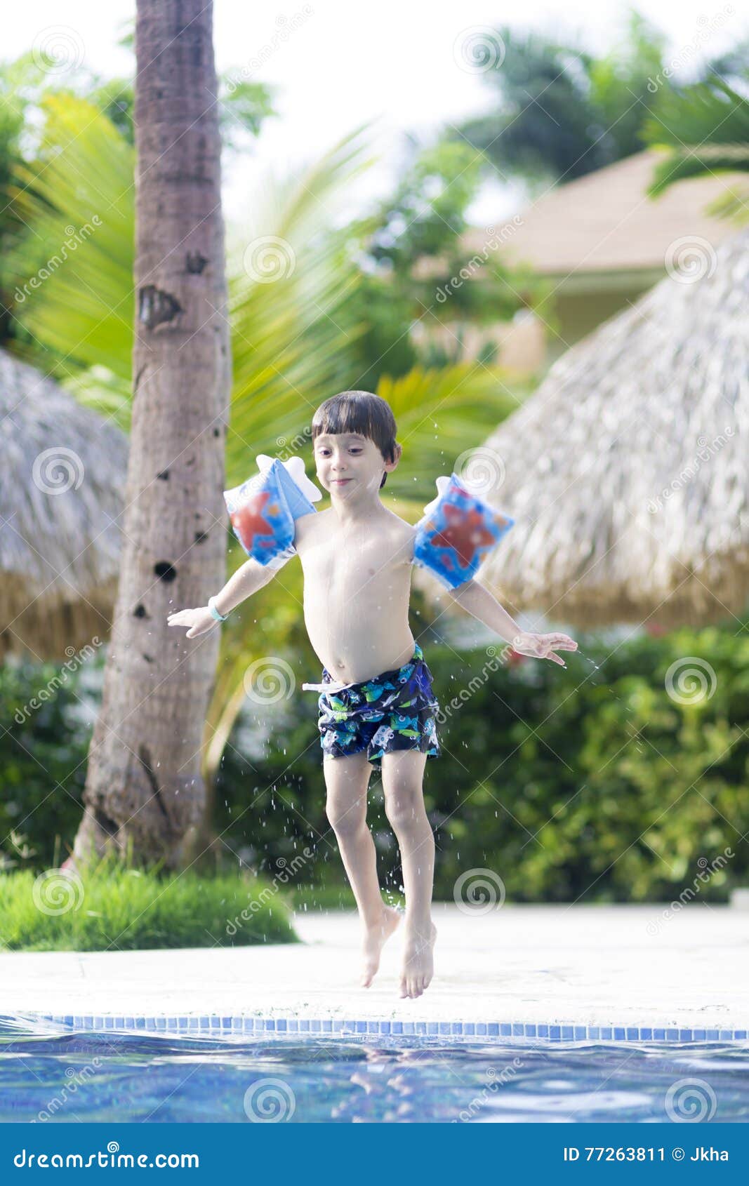 Happy Boy in the Swimming Pool Stock Image - Image of relax, indian ...