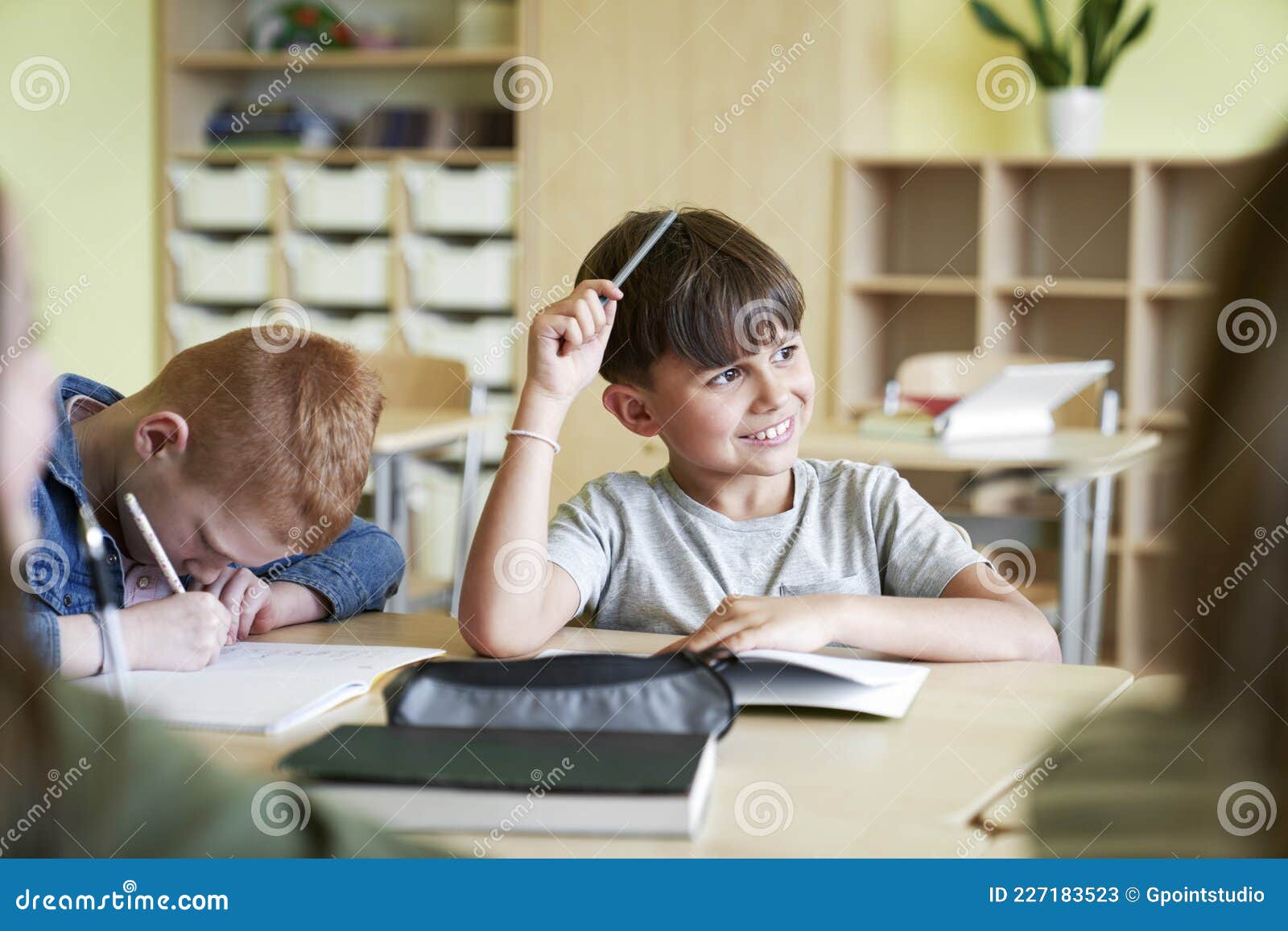 Kids at school stock image. Image of preadolescent, school - 227183523