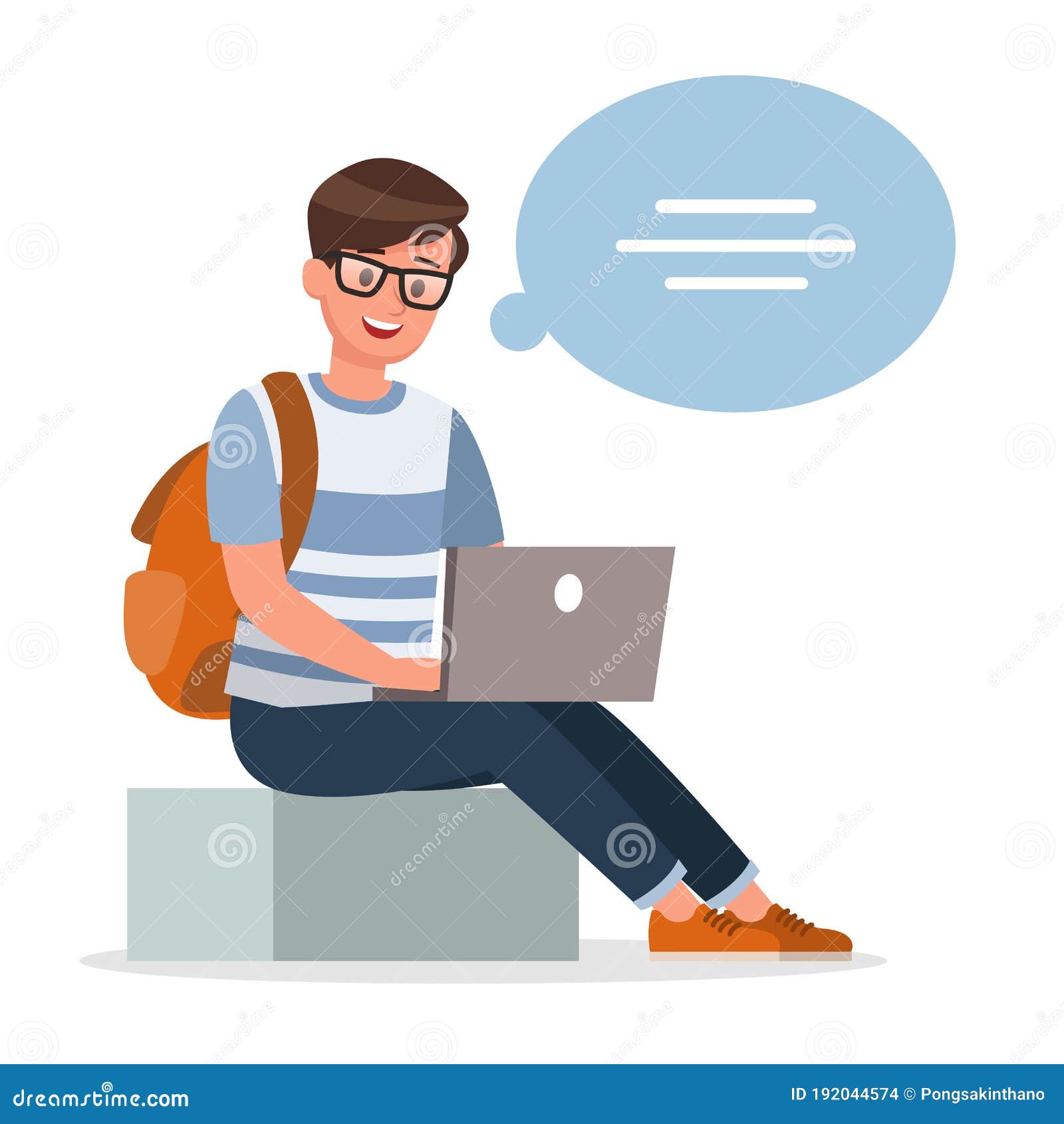 Working Character Design Set In Different Poses Vector Illustration ...