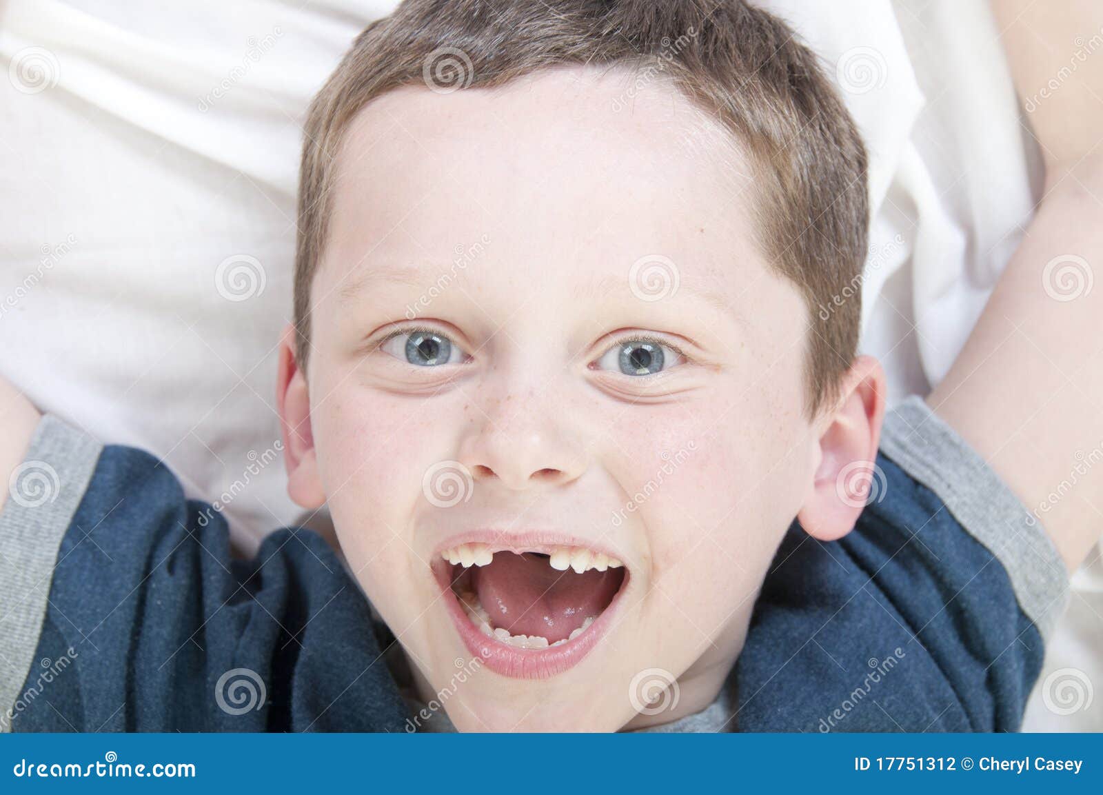 Happy boy waking up in bed stock photo. Image of childhood - 17751312
