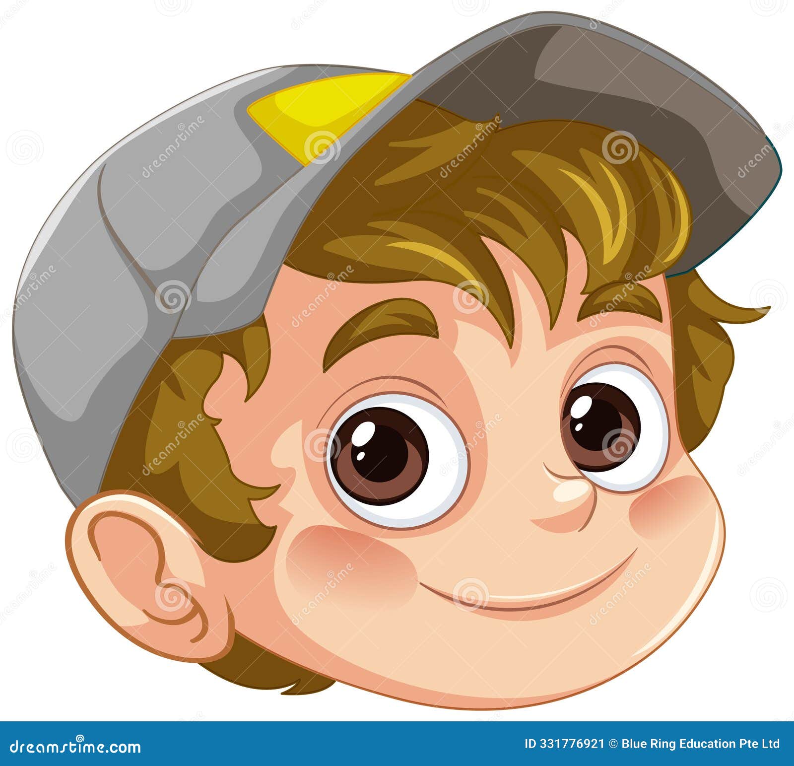 A happy boy wearing a cap stock vector. Illustration of happy - 331776921