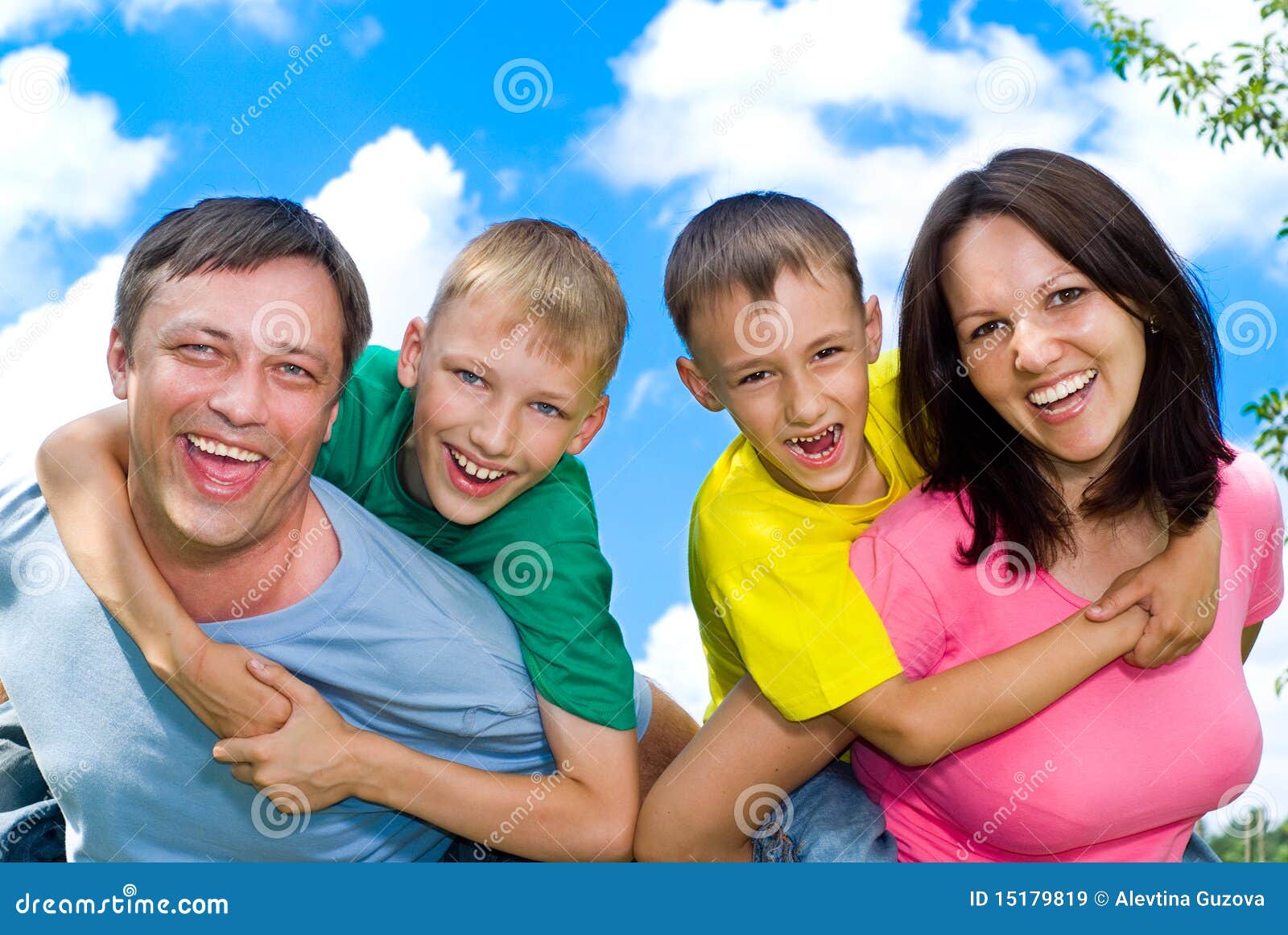 Happy boys with family stock image. Image of four, happy - 15179819