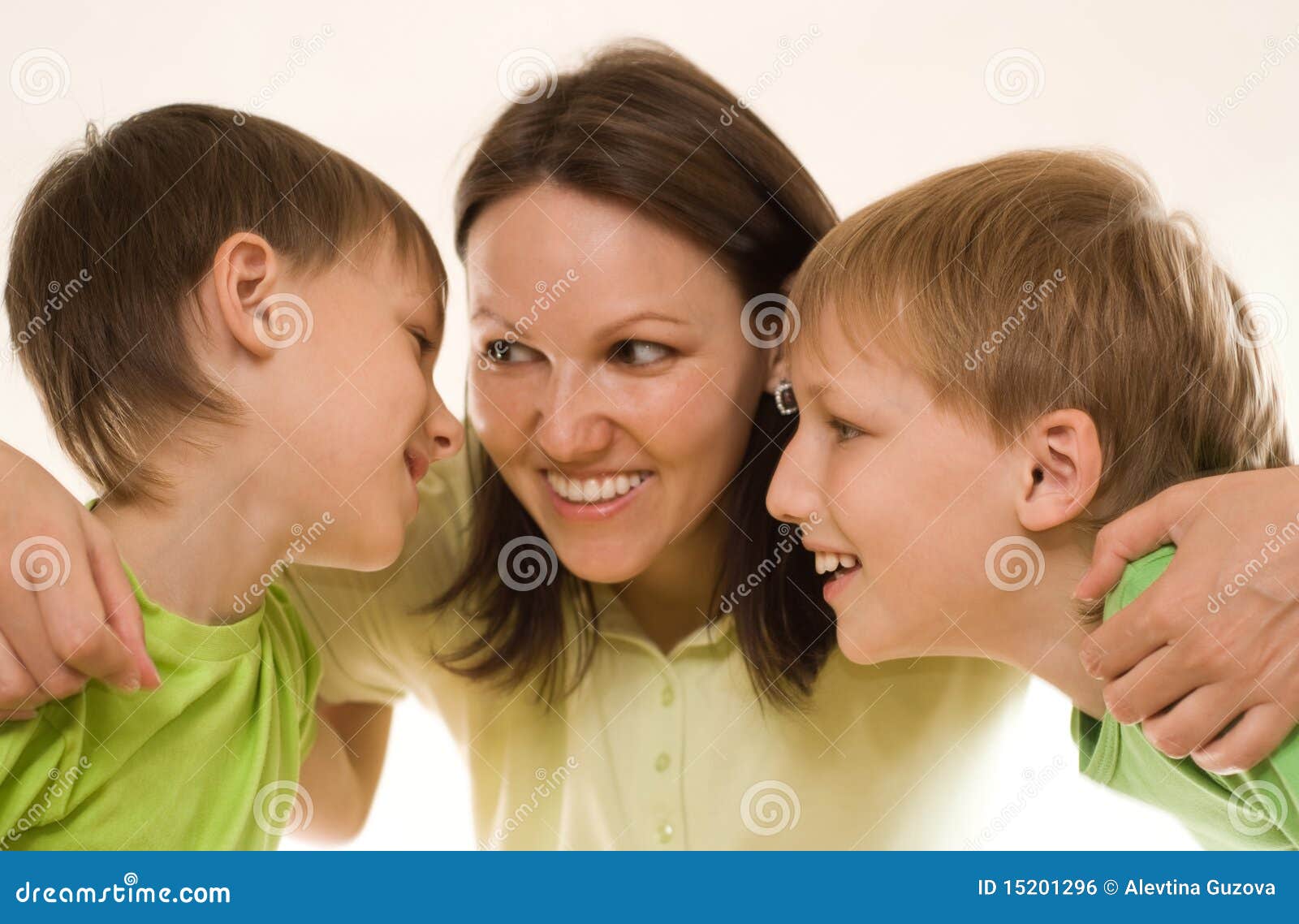 Happy boys with mom stock photo. Image of happiness, love - 15201296