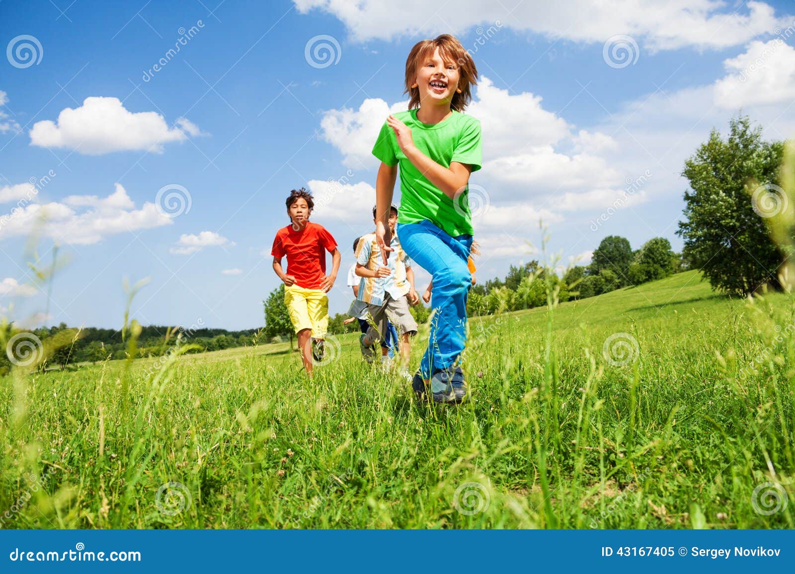 Happy Boys Play and Run Outside Stock Image - Image of action, arabian ...