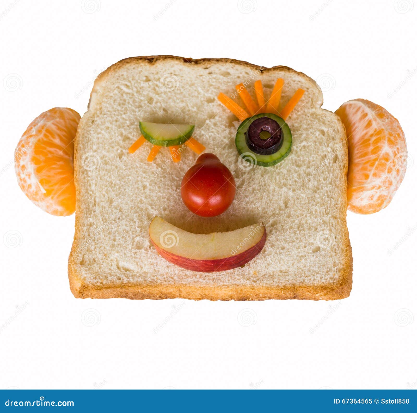 Happy bread face isolated stock image. Image of healthy - 67364565