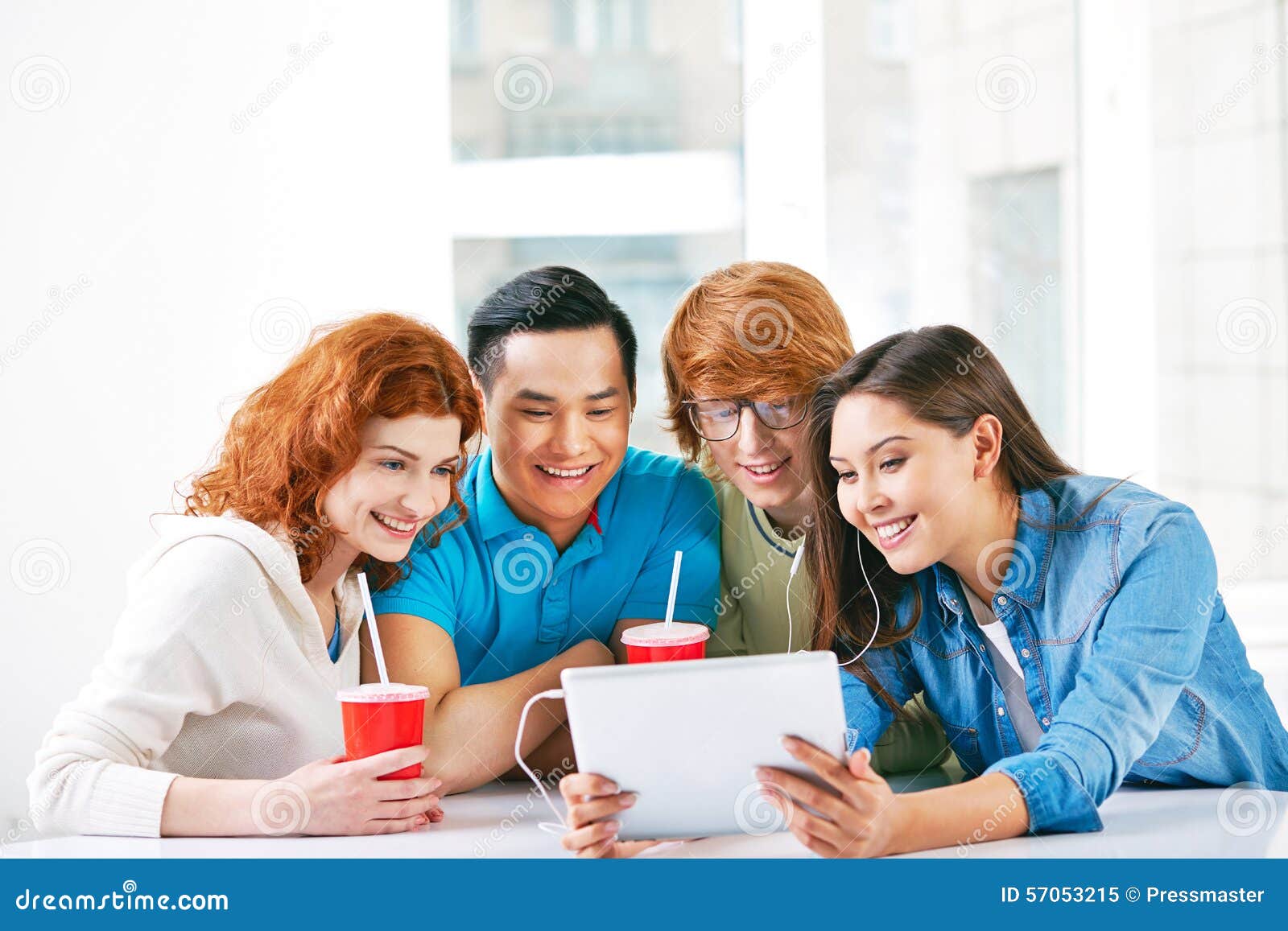 Happy break stock image. Image of friendly, girl, adult - 57053215