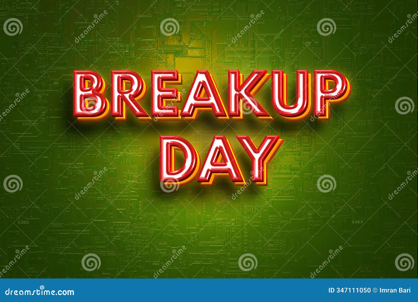Happy Breakup Day with Text Effects, Stock Illustration - Illustration ...