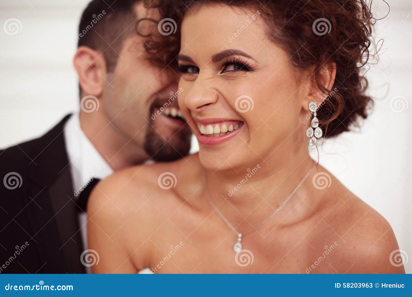 Happy bridal couple stock image. Image of love, light - 58203963