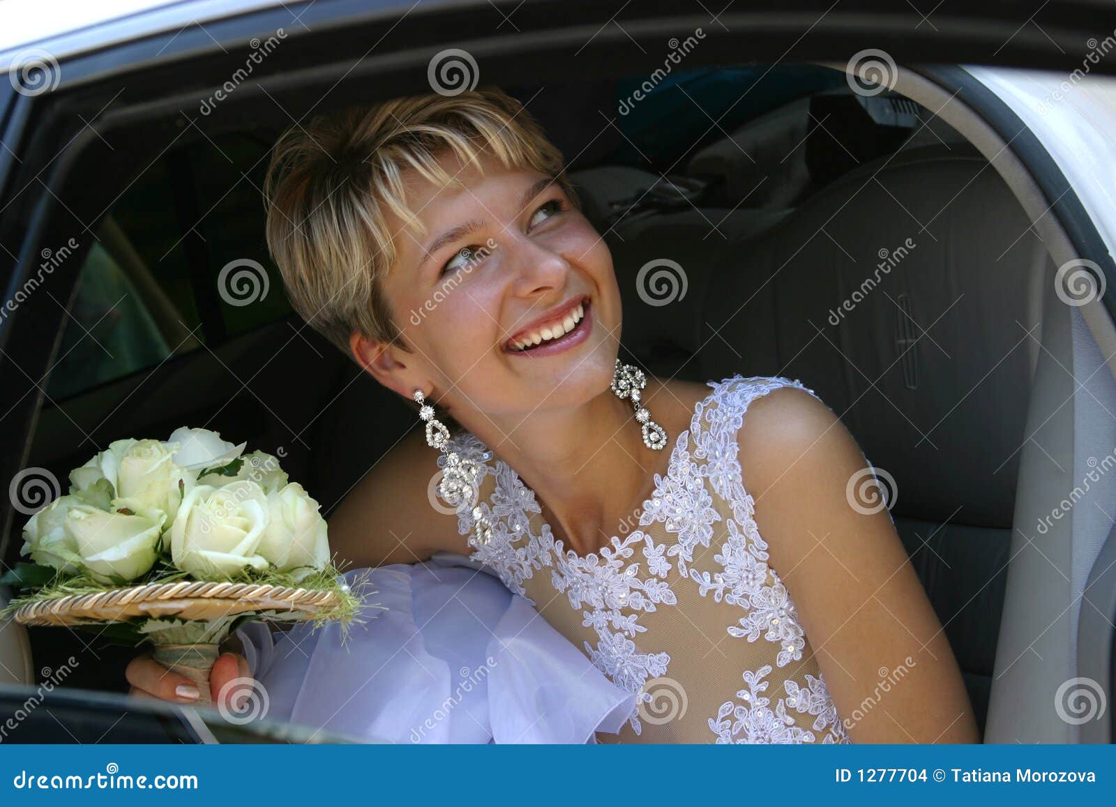 Happy bride stock photo. Image of debutante, engaged, diamonds - 1277704