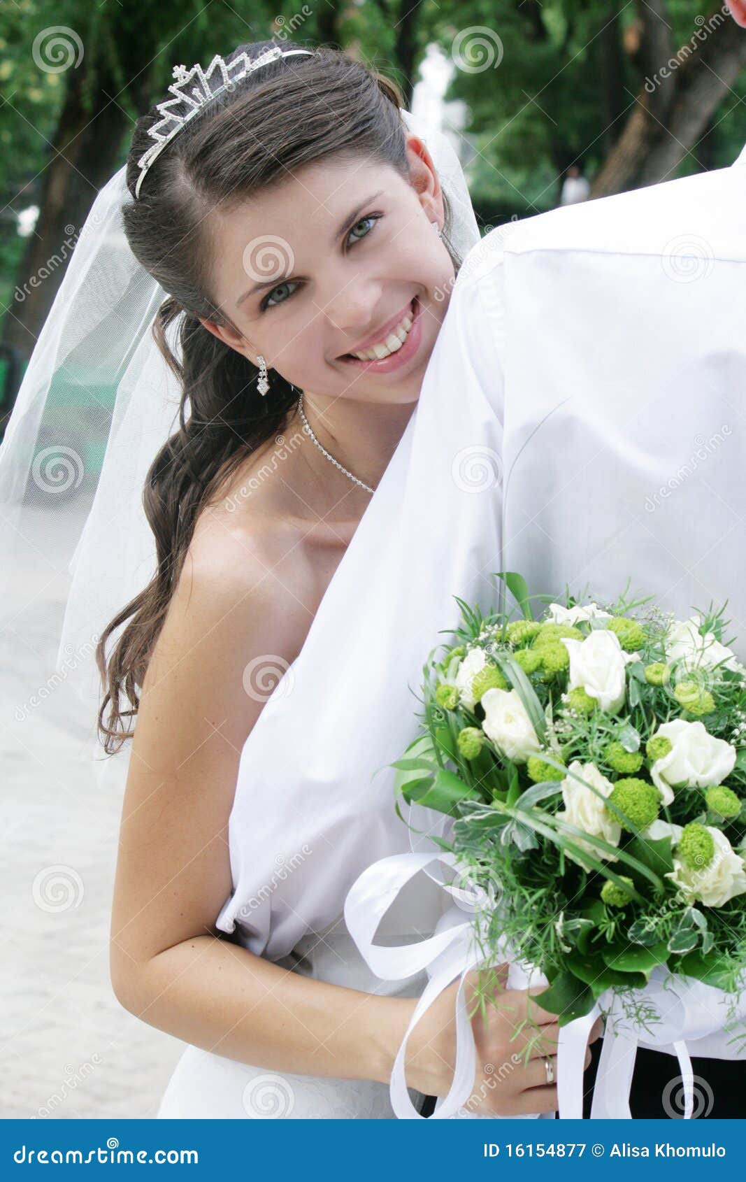 Happy bride stock image. Image of ring, love, wife, wedding - 16154877