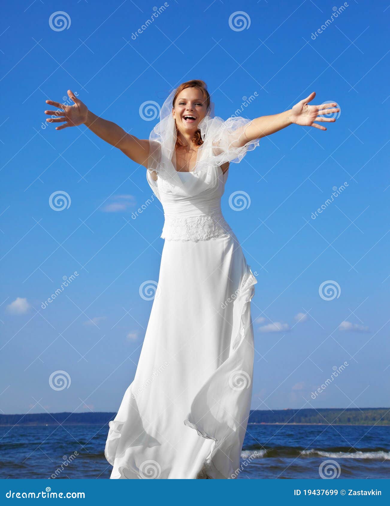 Happy bride stock image. Image of model, fiancee, face - 19437699