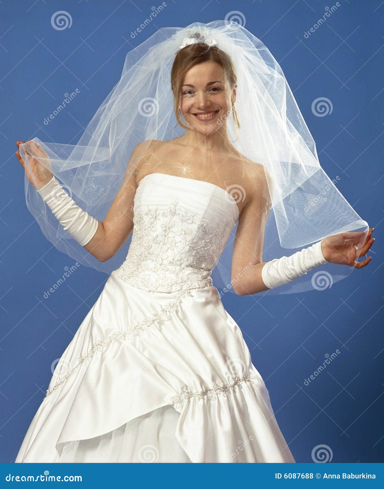 Happy bride stock photo. Image of emotion, beginnings - 6087688