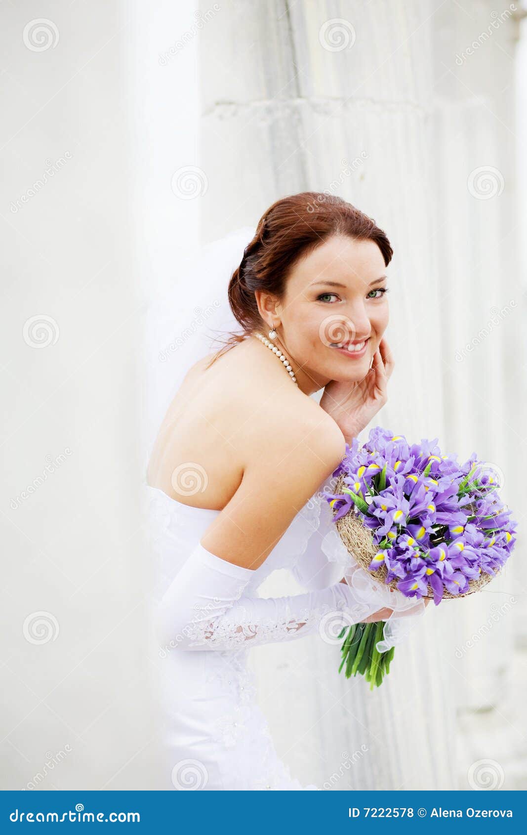 Happy bride stock photo. Image of attractive, clothes - 7222578