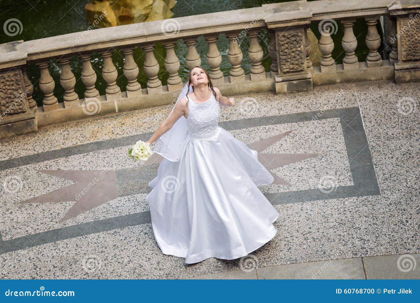 Happy bride stock photo. Image of dancing, fine, married - 60768700