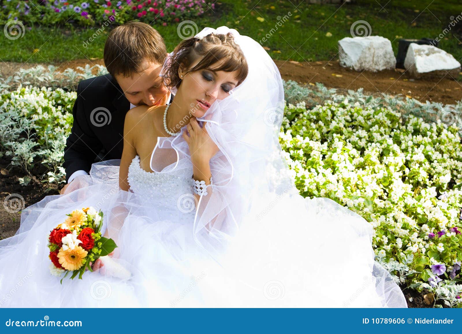 Happy bride and groom stock photo. Image of married, matrimony - 10789606