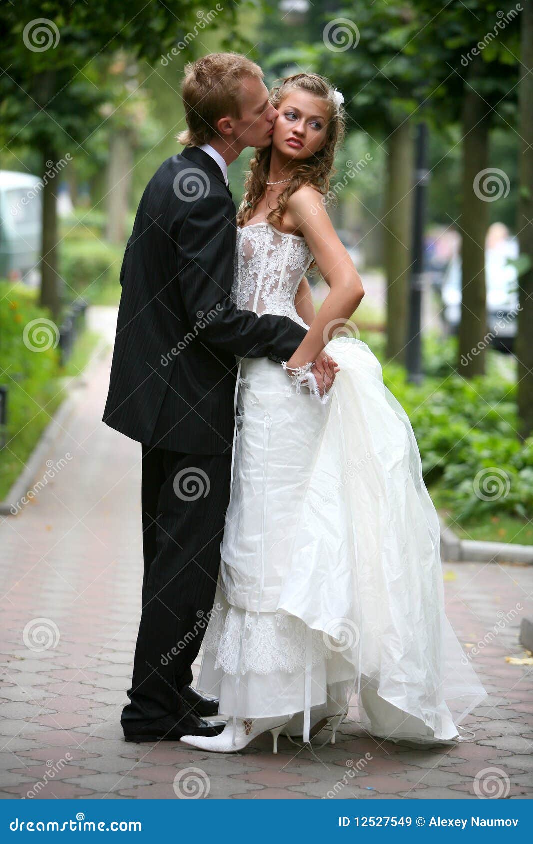 Happy bride and groom stock image. Image of ring, expression - 12527549
