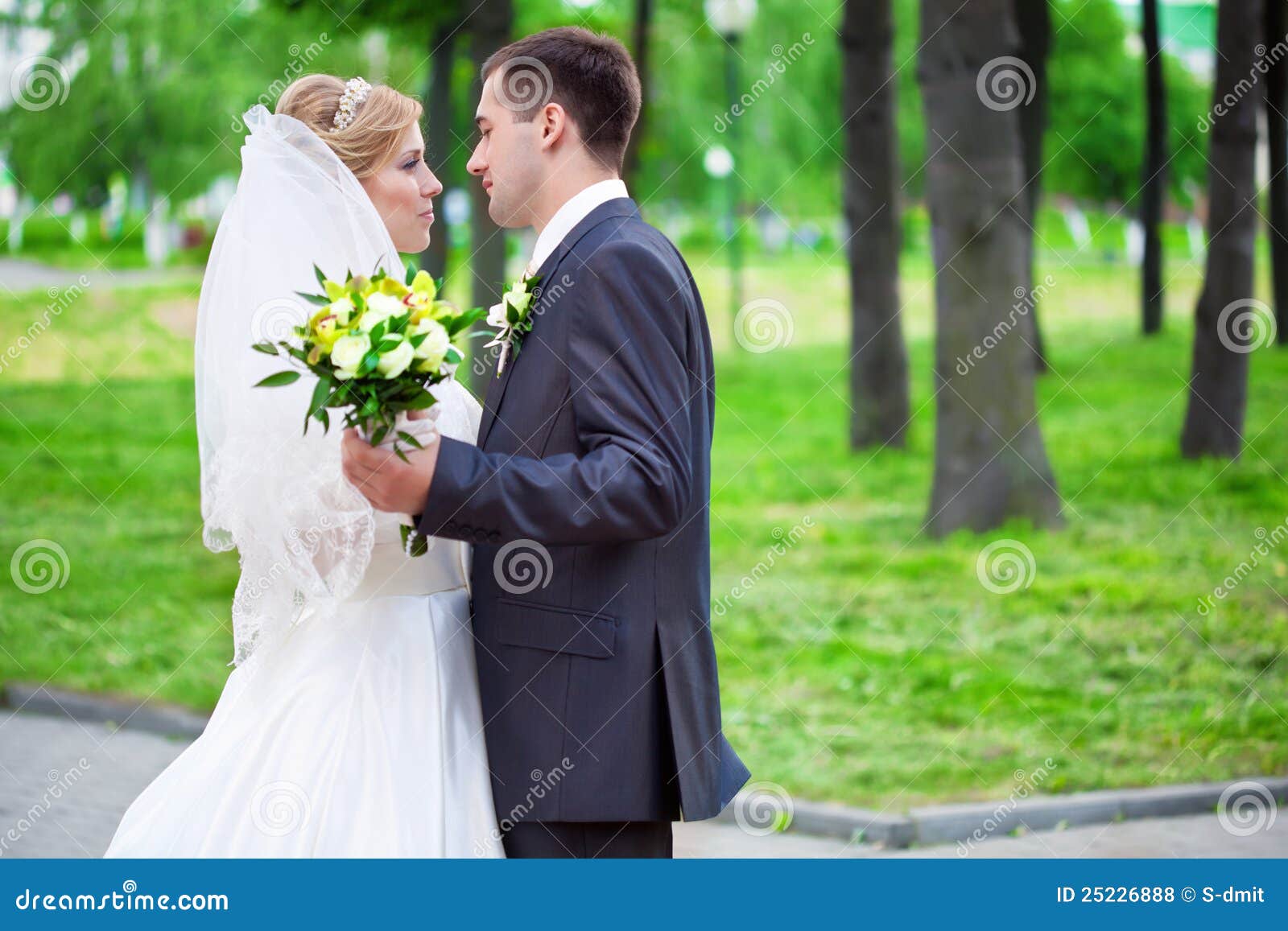 Happy bride and groom stock photo. Image of happiness - 25226888