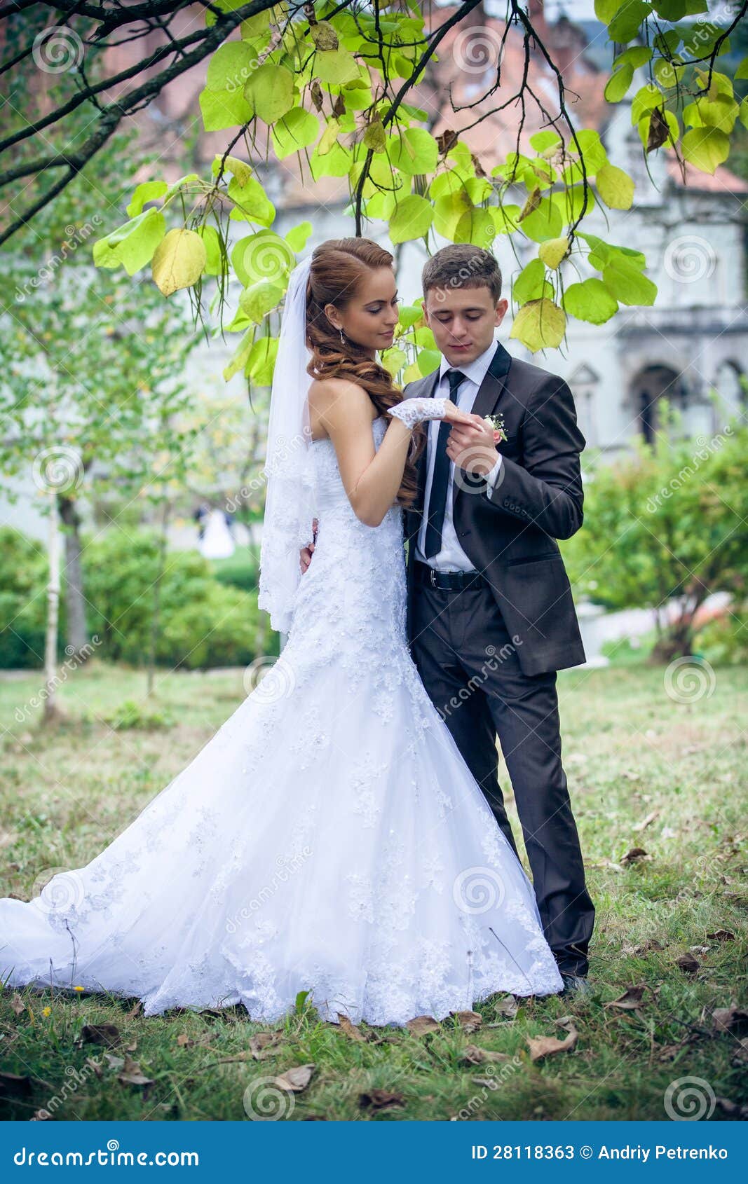 Happy Bride and groom stock image. Image of love, portrait - 28118363