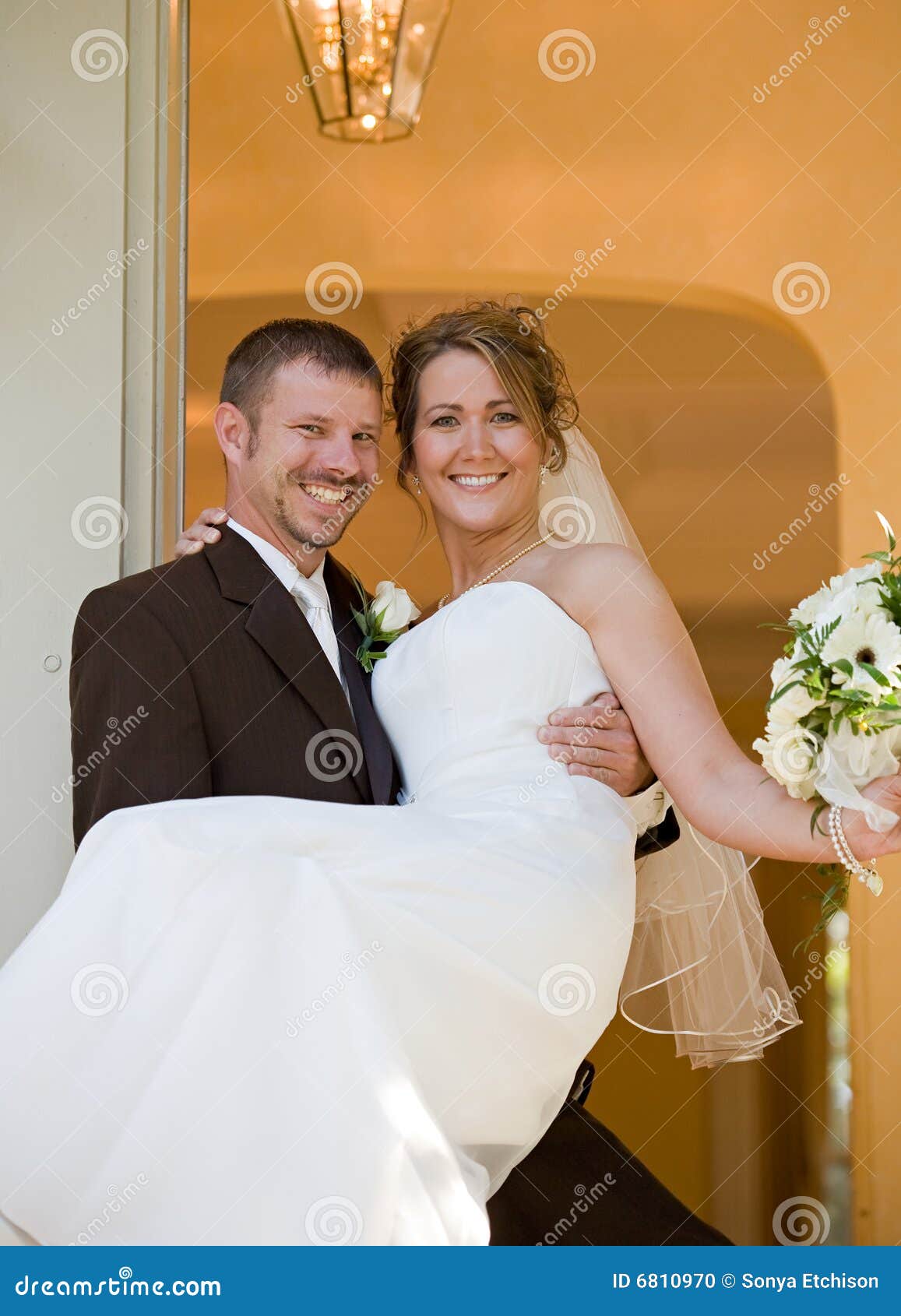 Happy Bride and Groom stock photo. Image of happiness - 6810970