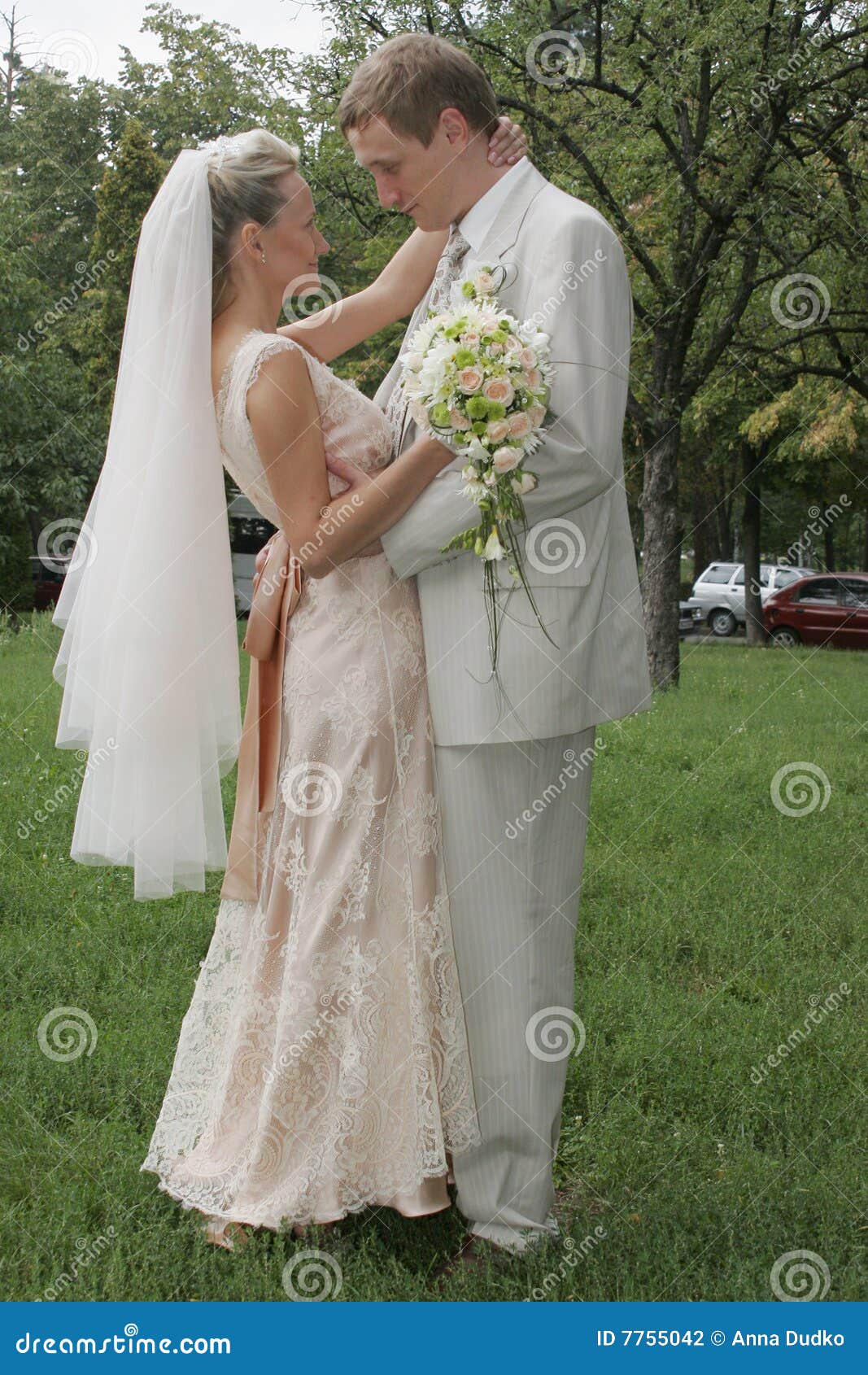 Happy bride and groom stock photo. Image of female, marriage - 7755042