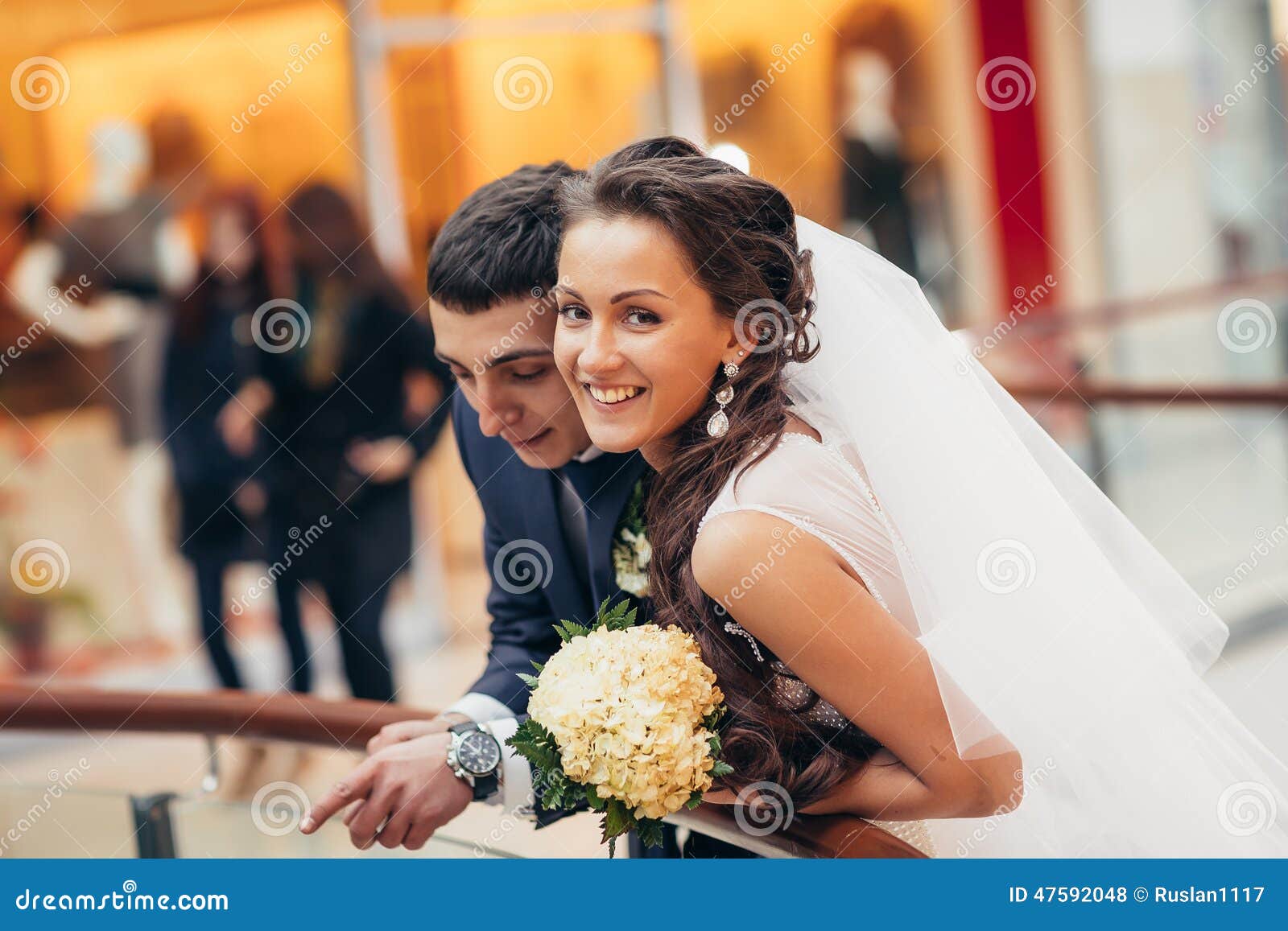 Happy Bride Groom Embracing Shopping Complex Stock Photos - Free ...
