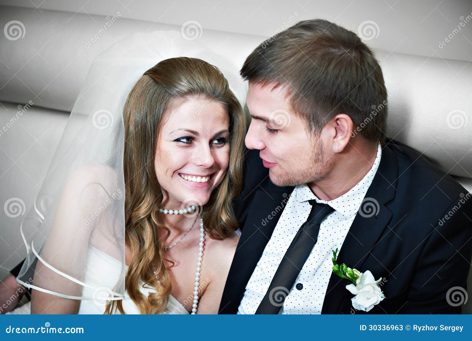 Happy bride and groom stock image. Image of romantic - 30336963