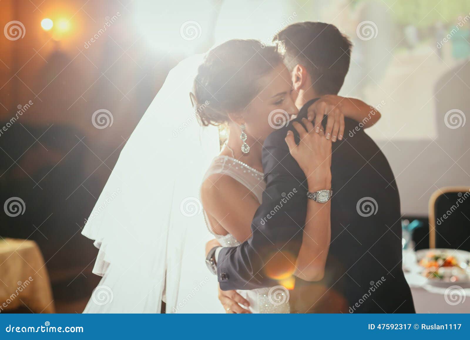 Happy Bride and Groom on Their Wedding Stock Image - Image of ...