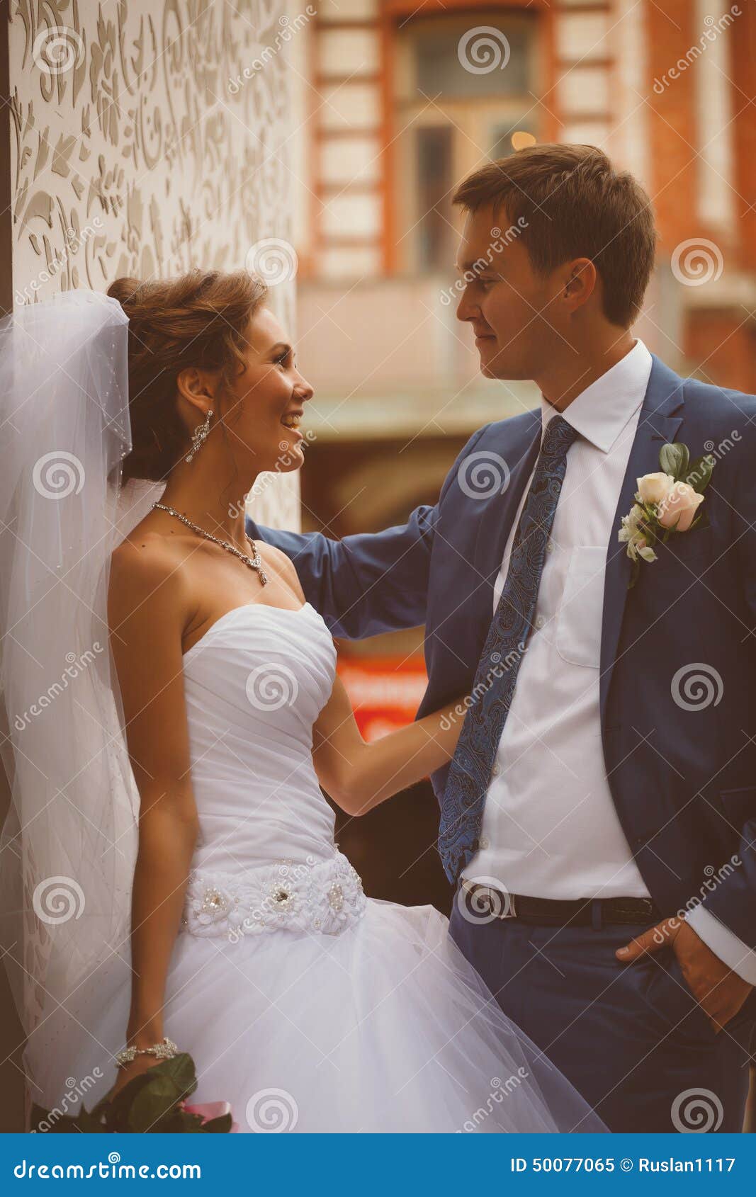 Happy Bride and Groom on Their Wedding Stock Image - Image of passion ...