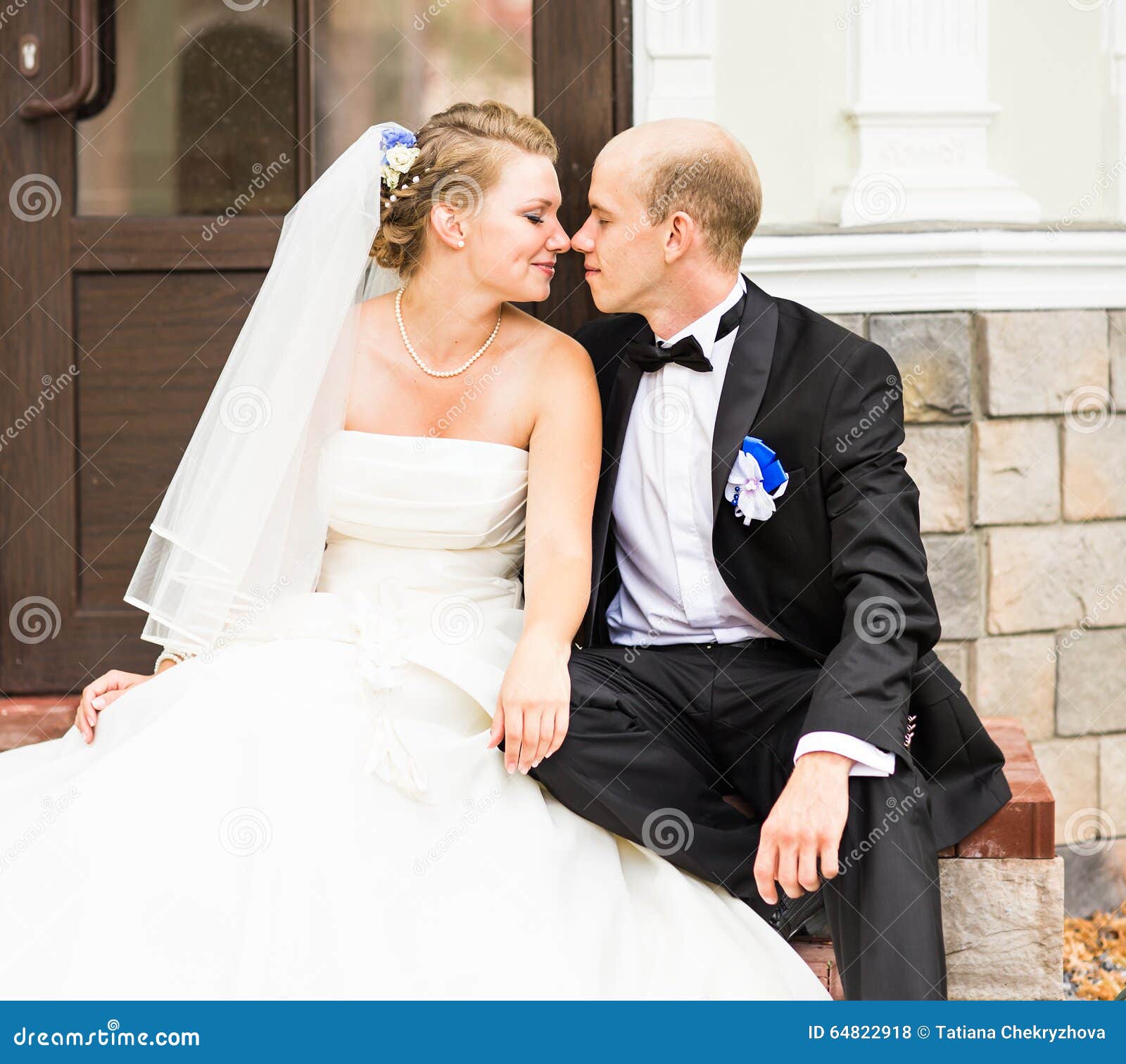 Happy Bride and Groom on Their Wedding Stock Photo - Image of couple ...