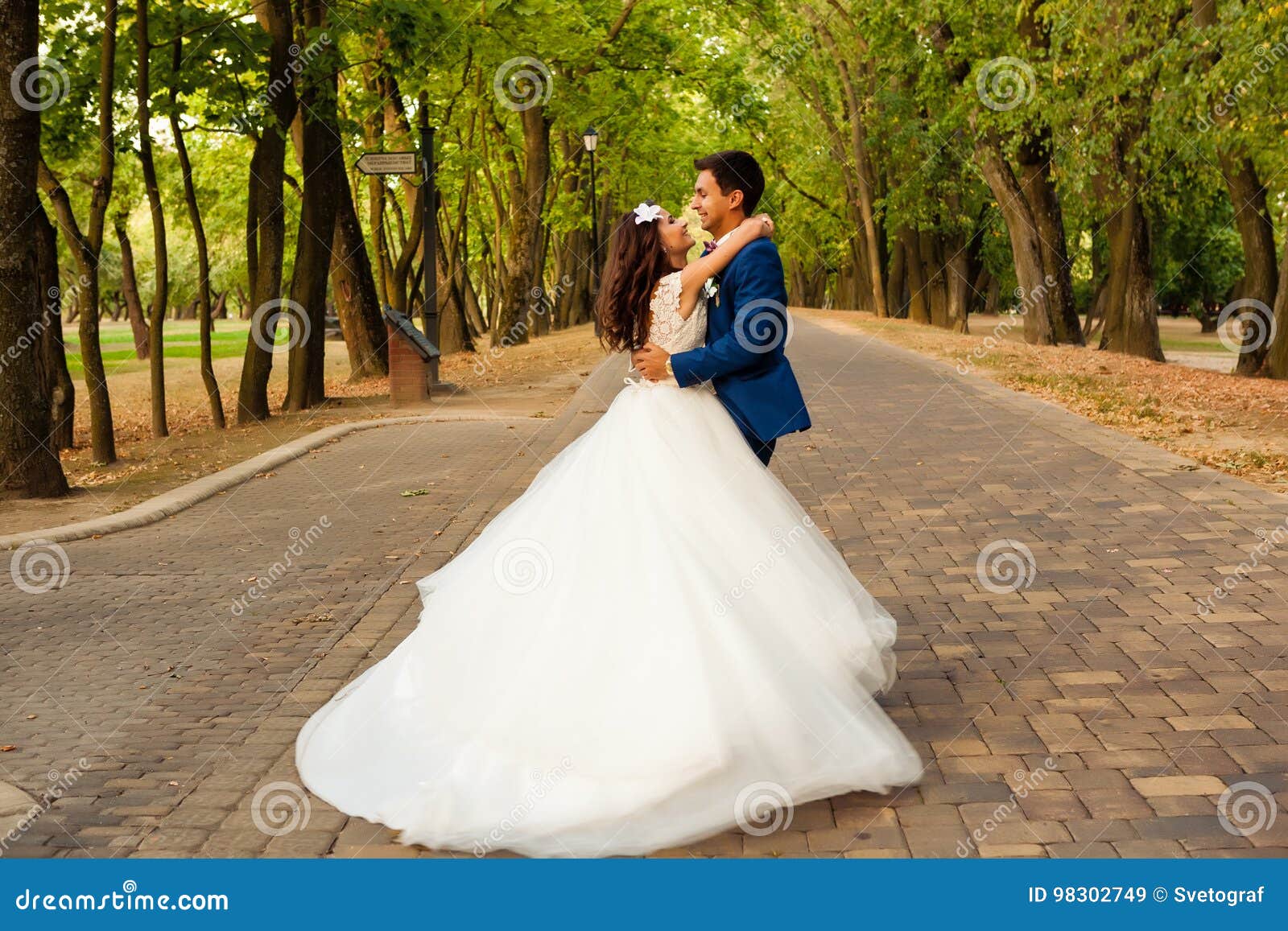 Happy bride and groom stock image. Image of happiness - 98302749