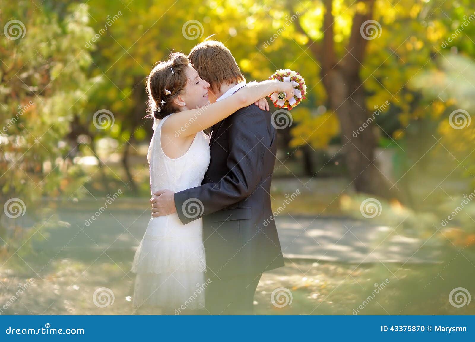 Happy bride and groom stock photo. Image of bridal, marriage - 43375870