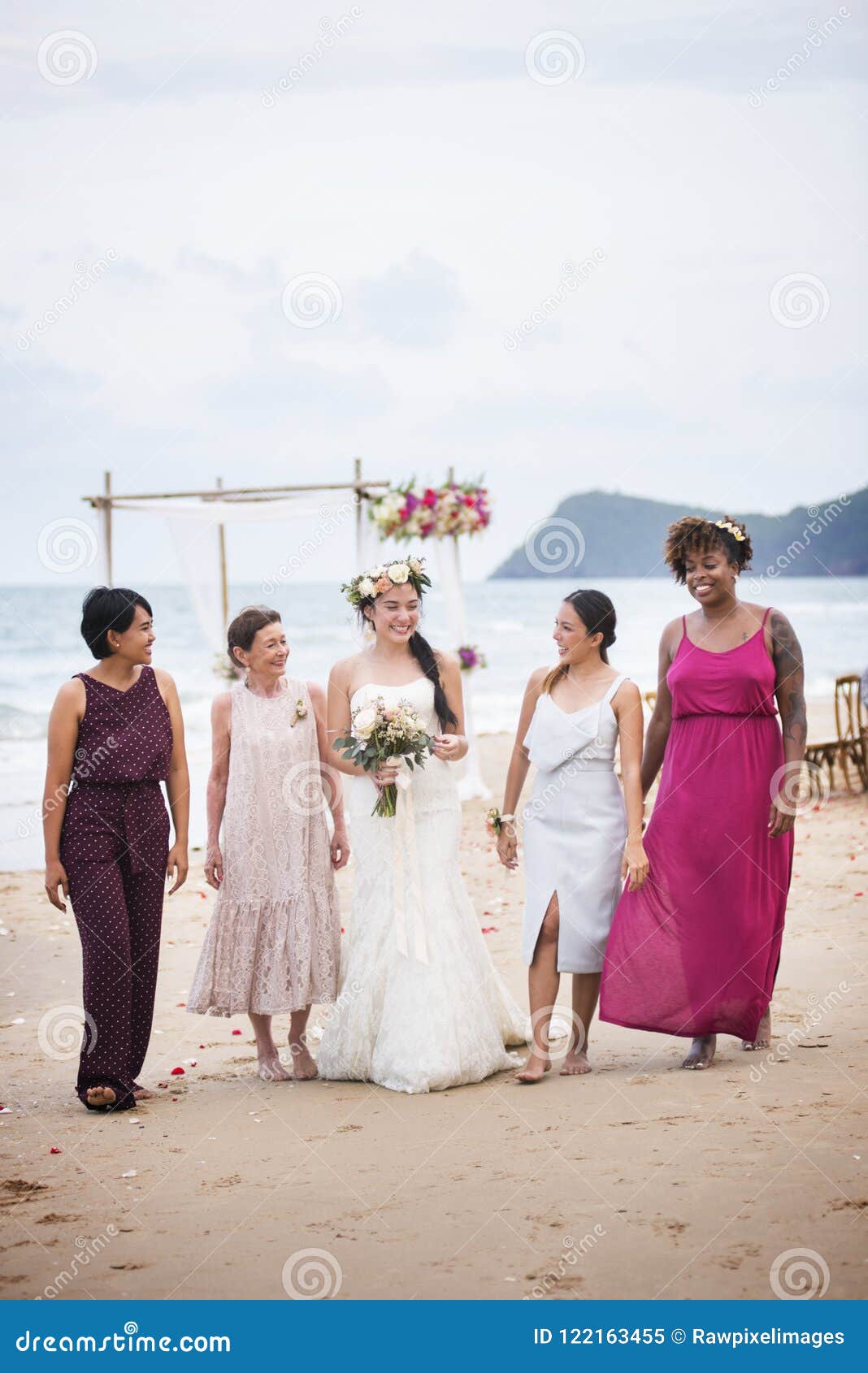 Happy Bride and Guests at Her Wedding Stock Image - Image of marriage ...
