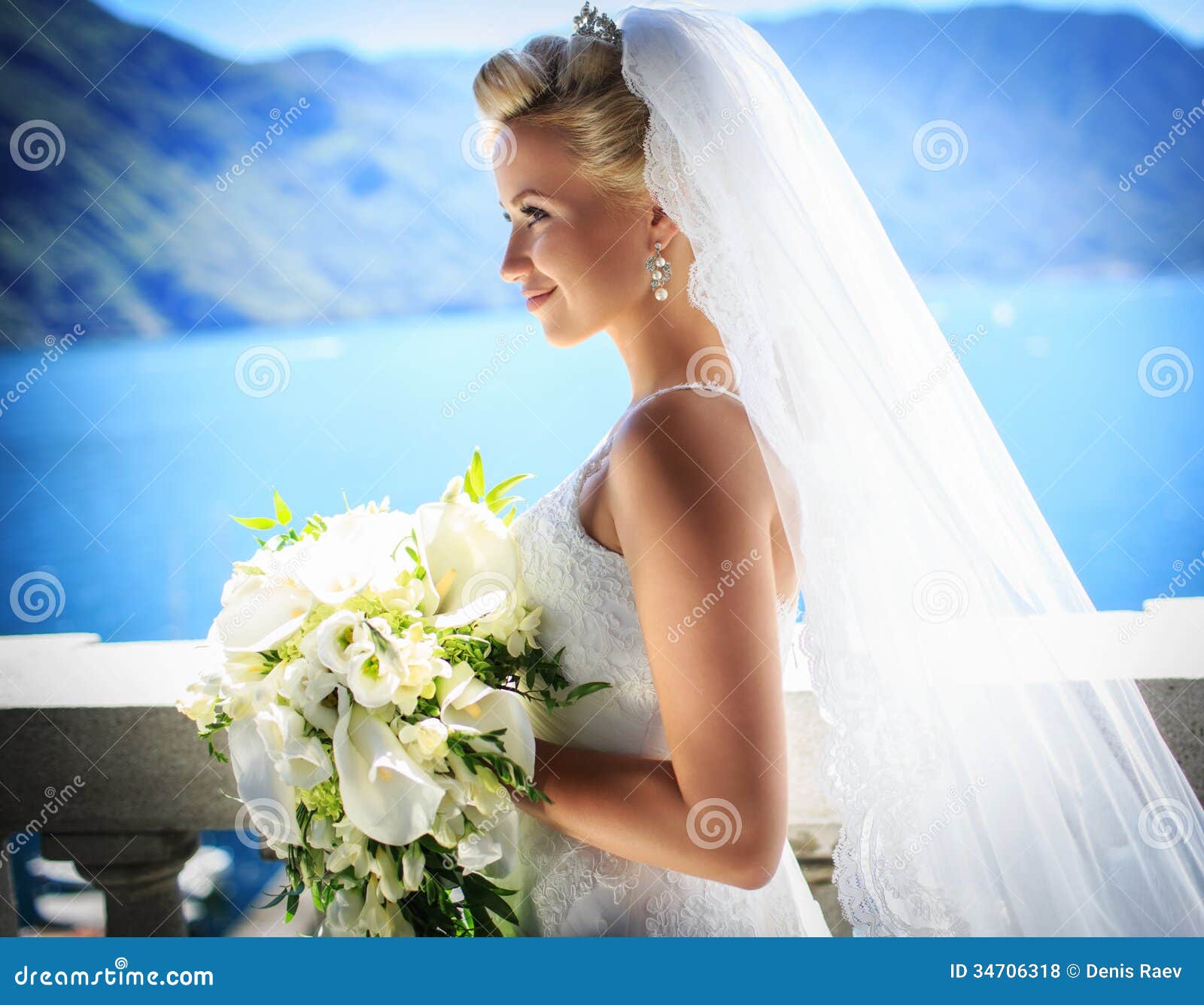 Happy bride stock photo. Image of celebrations, smiling - 34706318