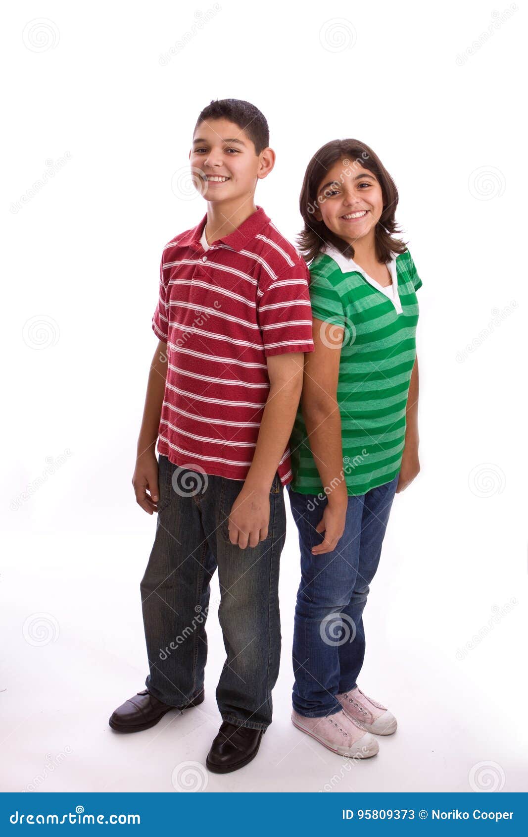 Happy Brother and Sister Smiling. Stock Image - Image of cheerful ...